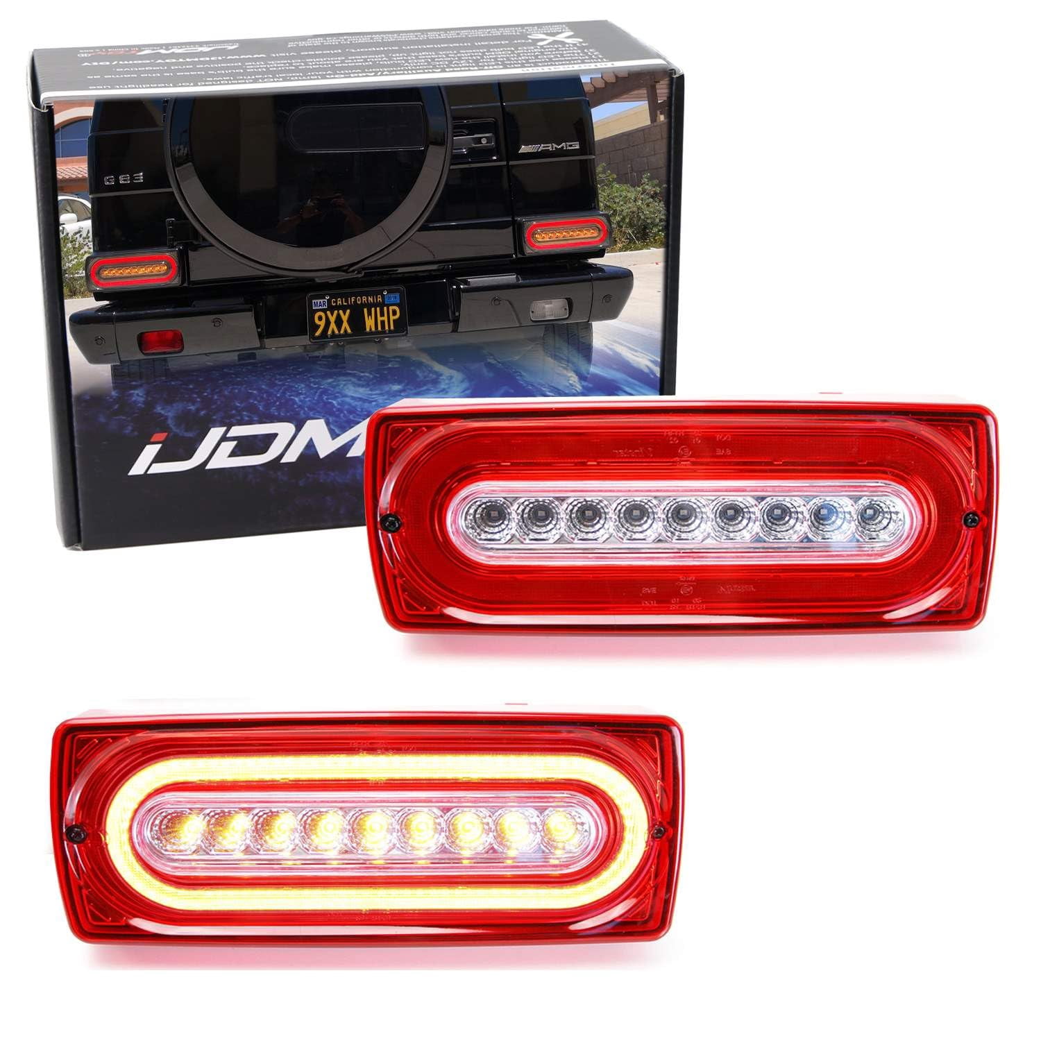 Red Lens Dynamic Sequential Blink Laser Style Full LED Turn Signal ...