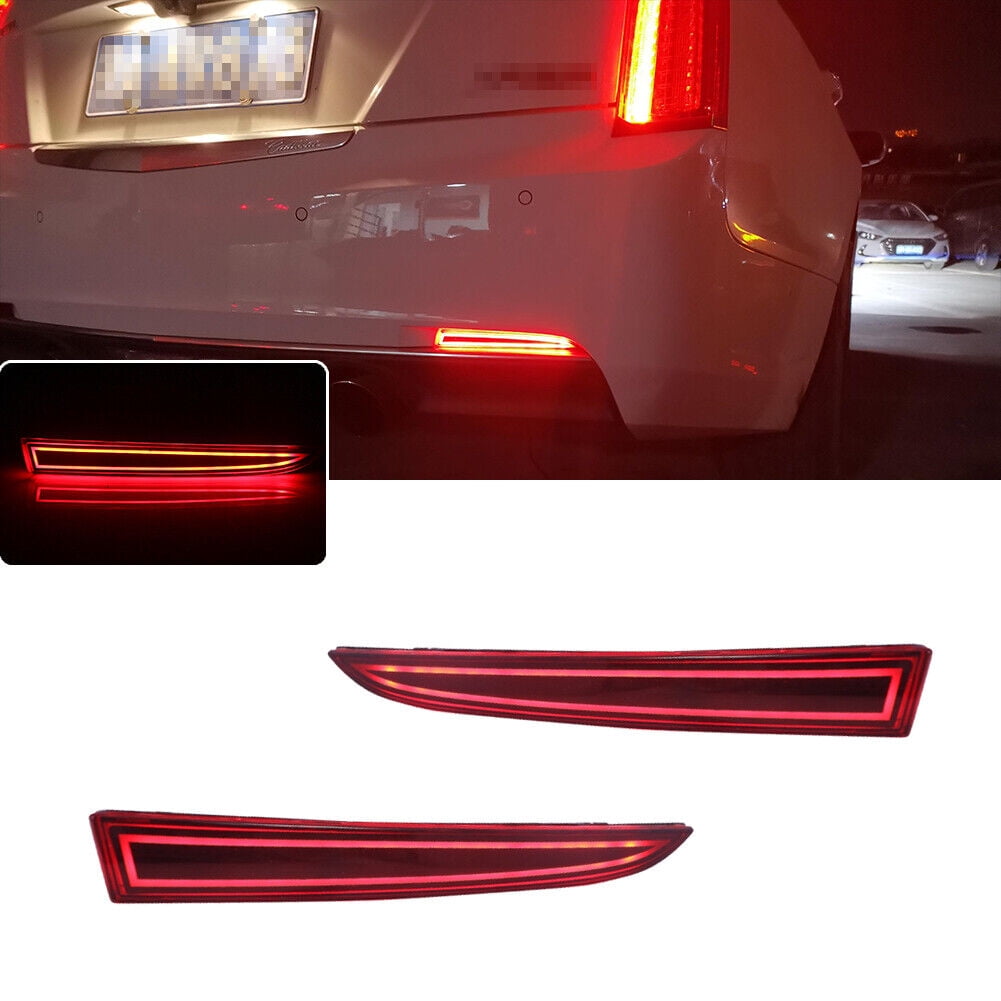3D optical rear bumper reflector light red LED light kit suitable for ...