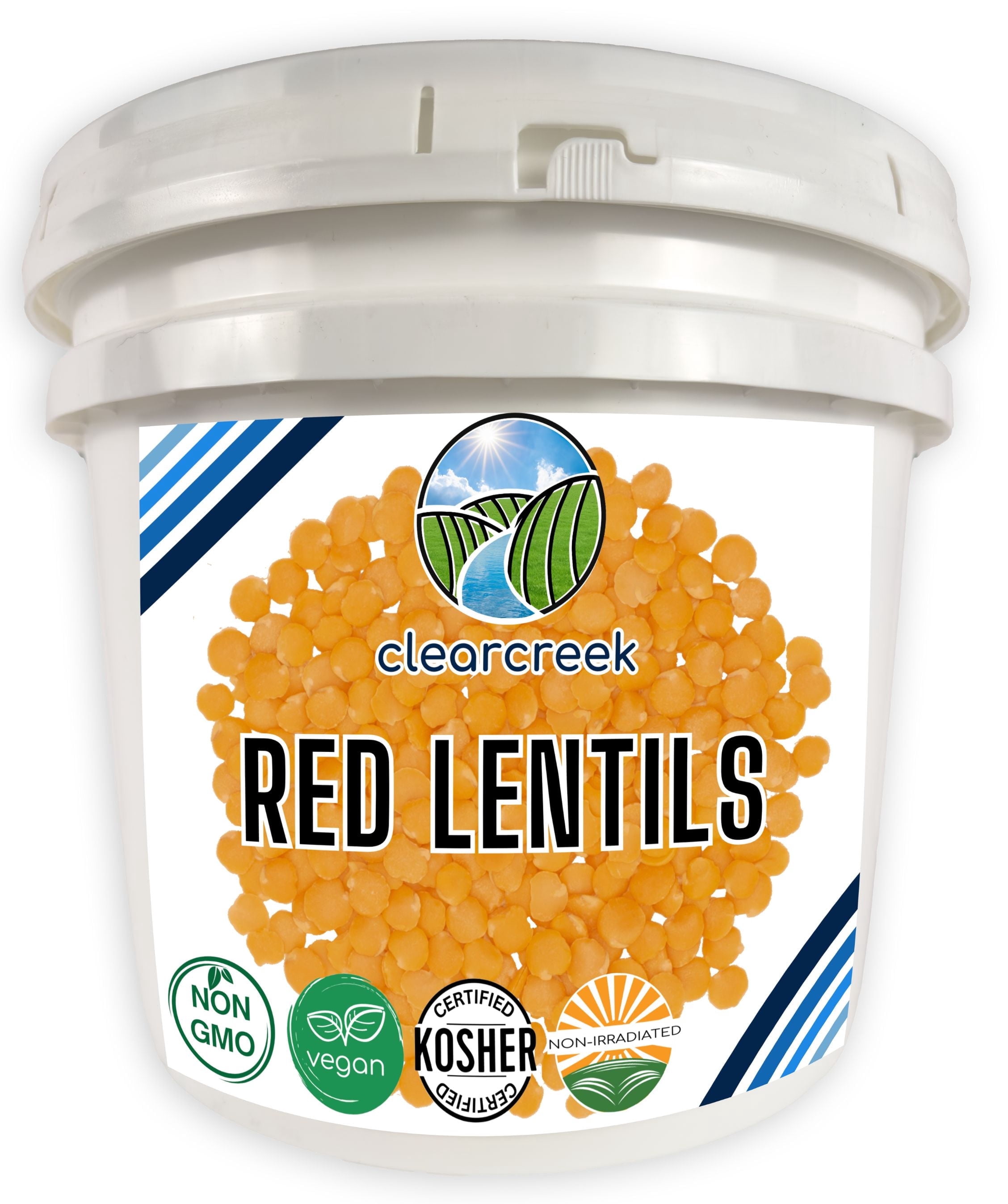 Certified Glyphosate Residue Free Red Lentils | 25 lbs Bucket | Non-GMO ...