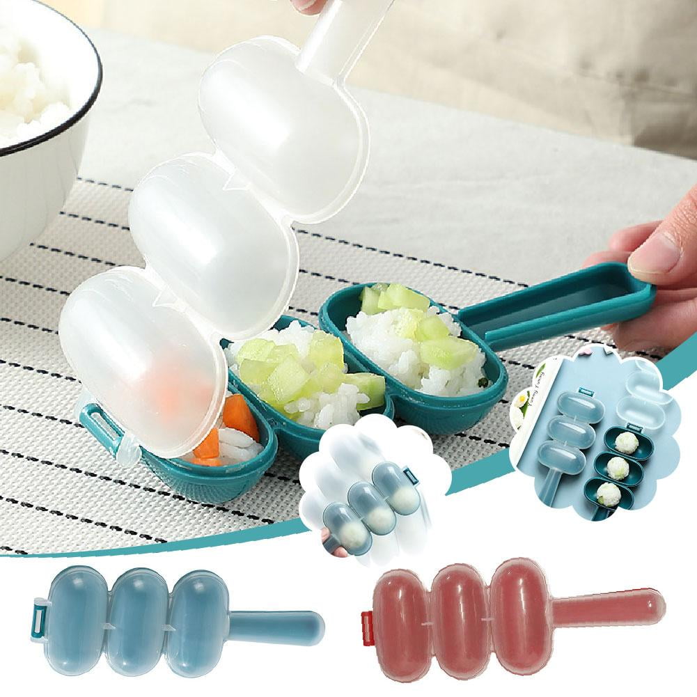 Red + Lid Creative Meatball Rice Ball Mold Small Ball Sushi Rice Ball ...
