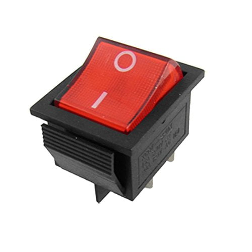Red Light 4 Pin DPST ON/Off Snap in Rocker Switch 16A/250V 20A/125V AC ...