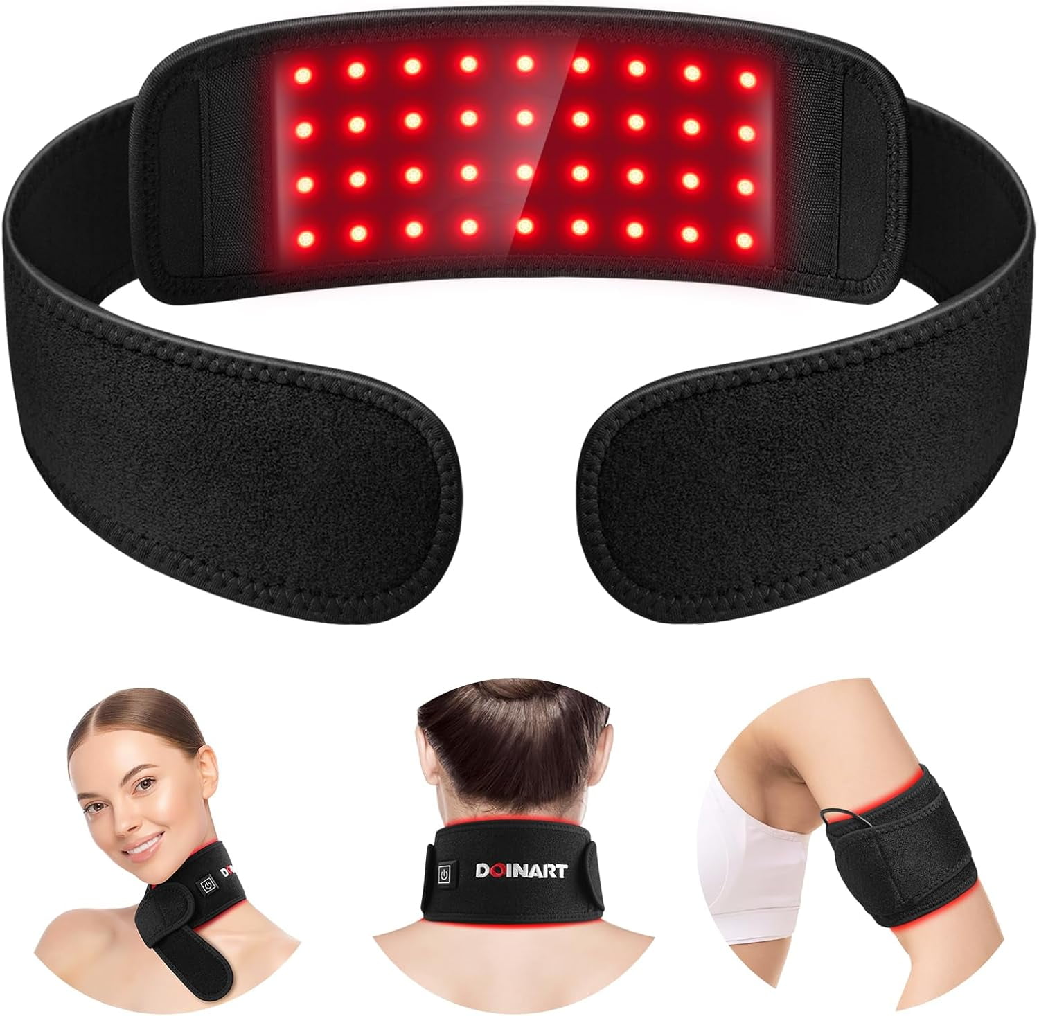 Red Light Belt for Neck, Portable Near Infrared Light for Face and Neck ...