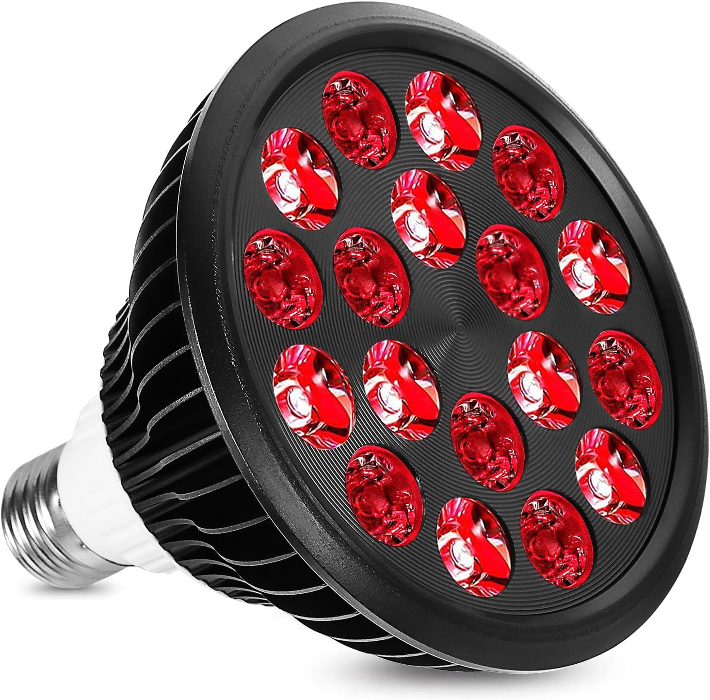 Red Light Bulb, 18 LEDs Red Light Lamp for Body and Face with 660nm Red ...