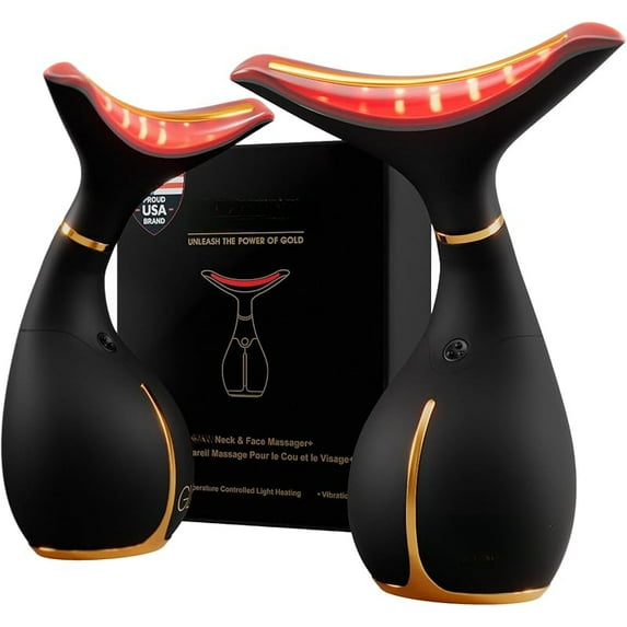 Red Light Face & Neck Beauty Device – 3-in-1 Facial Massager Tool with ...