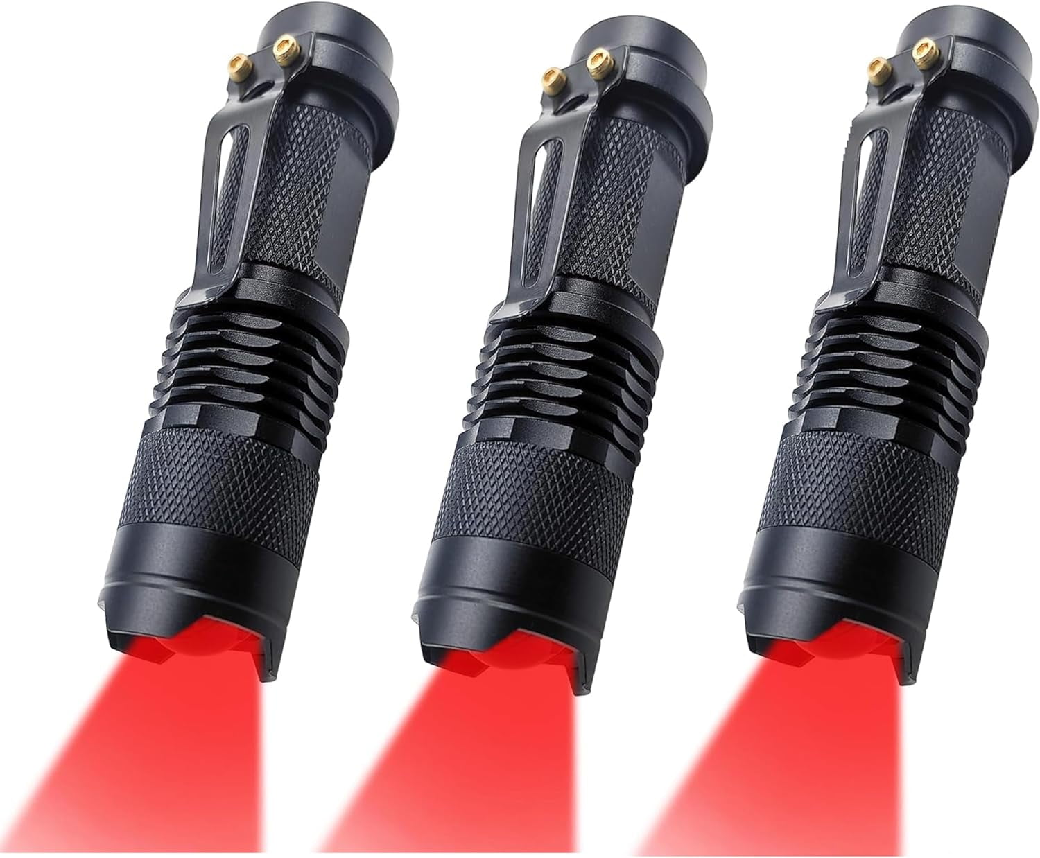 Red Light Flashlight Single Mode Zoomable Powerful Red Flashlight for ...