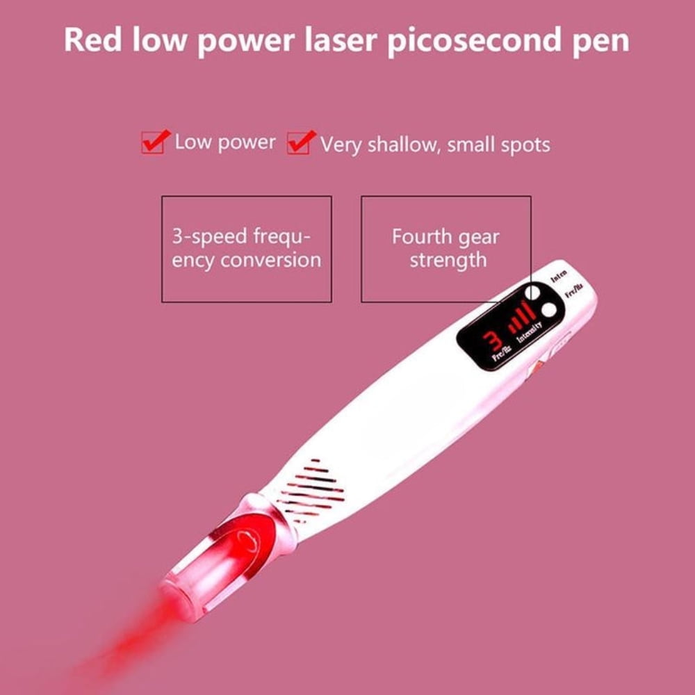 Red-Light-Pen with Safety Glasses Tättoos Removal | Home Use Beauty ...