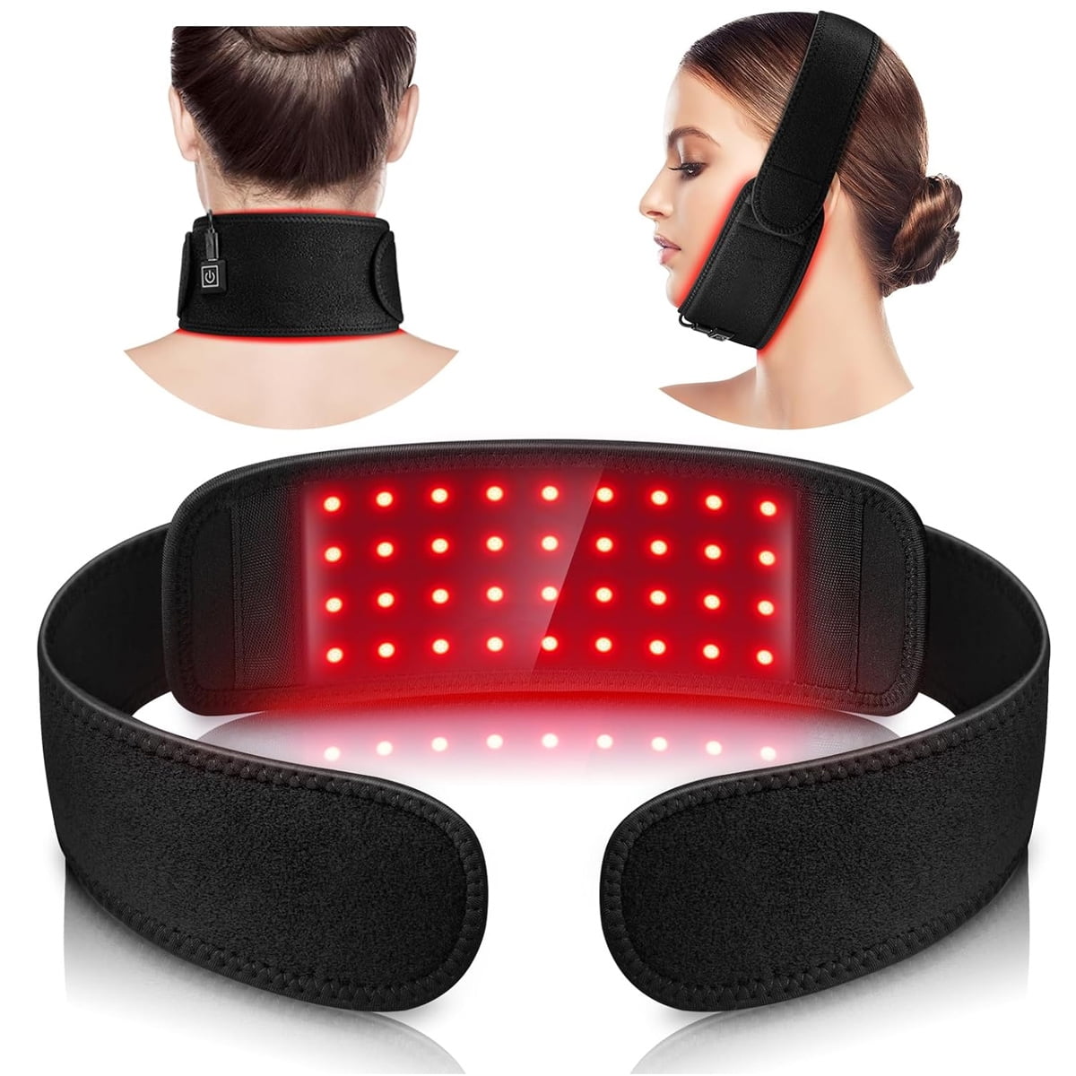 Red Light Therapy Device For Neck Pain Relief, Adjustable Neck Support ...