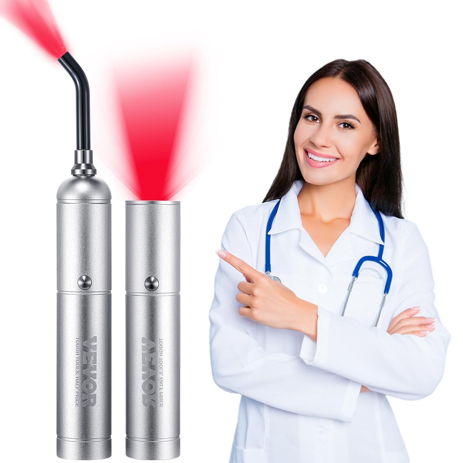 Red -Light Therapy Device with Removable Tip, 2 in 1 Facial & Body ...