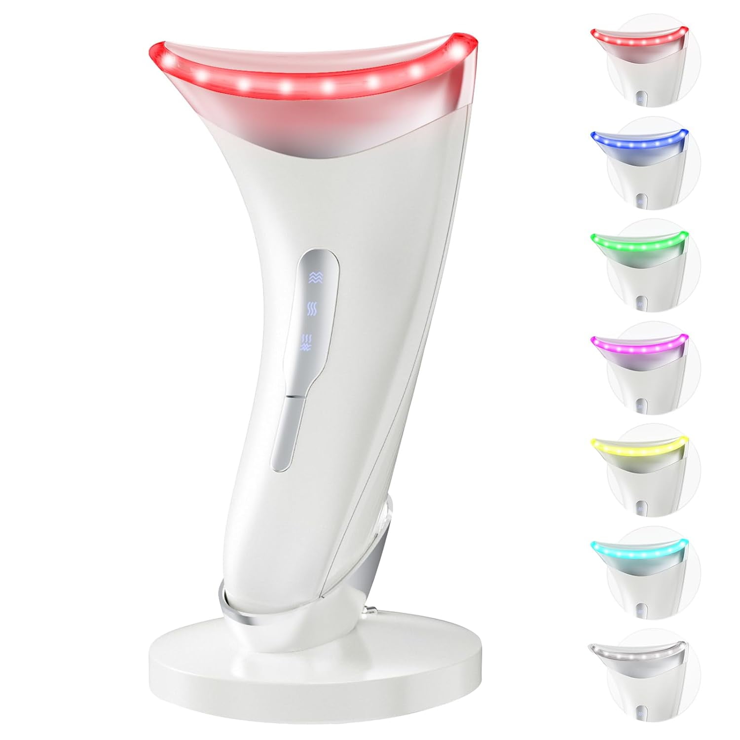 Red Light Therapy for Face and Neck, 7 Color Facial Massager with ...