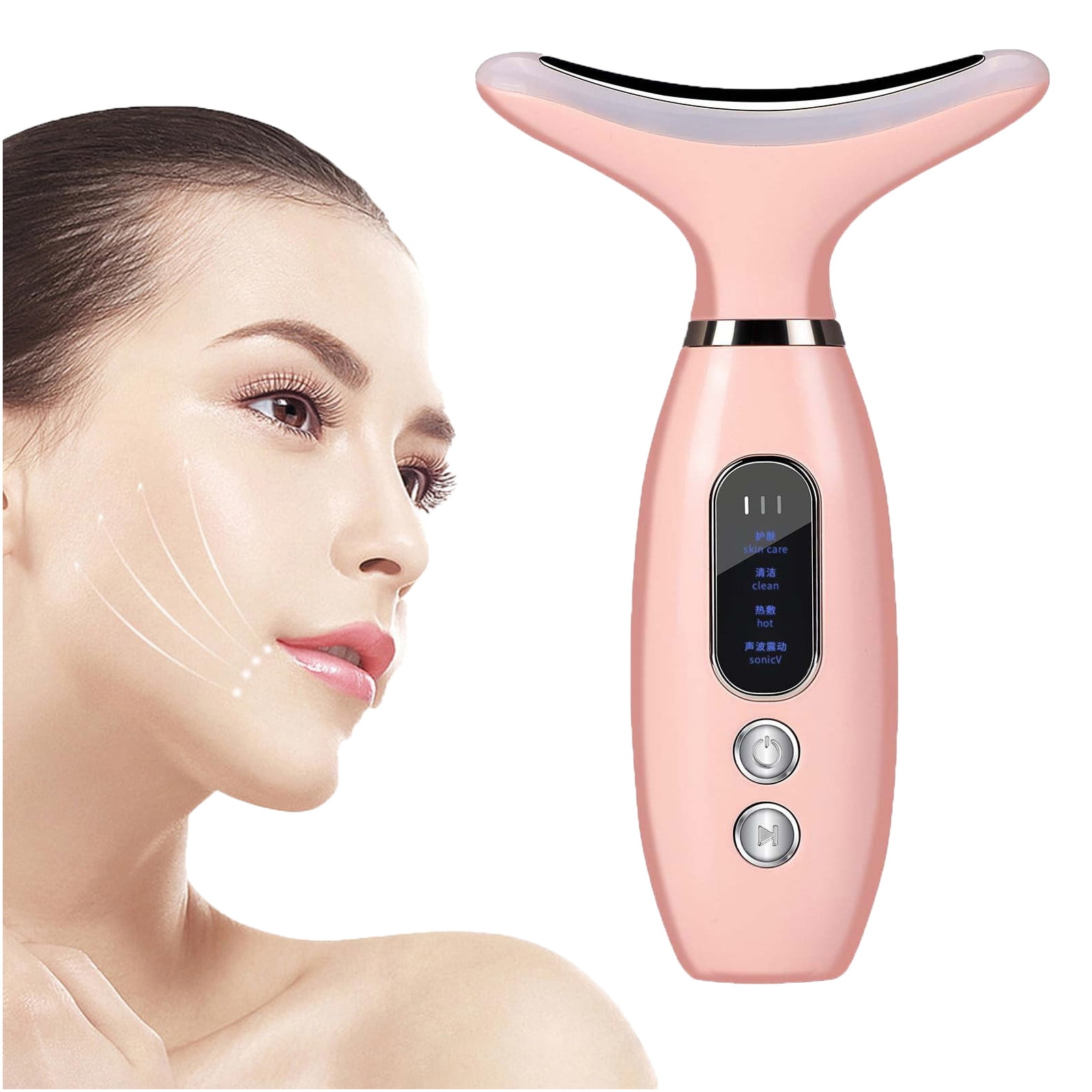 Red Light Therapy for Face and Neck, LED Face Neck Massagers, 4 Colors ...