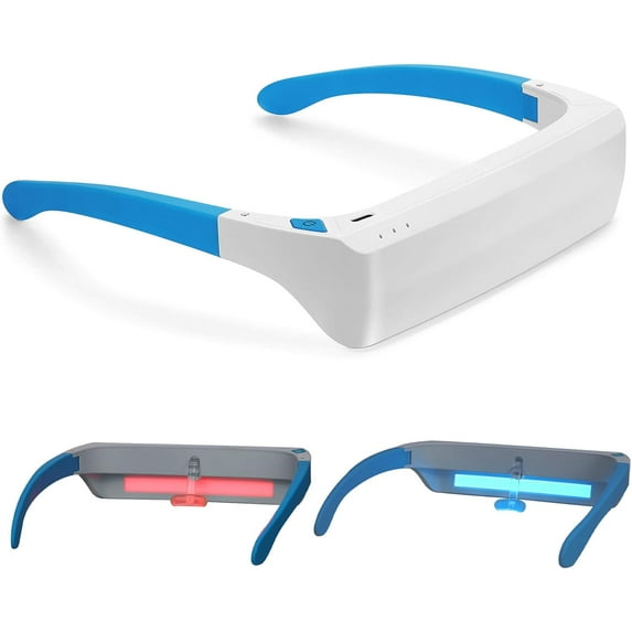 Red Light Therapy Glasses for Eye Wellness & Relaxation, Wearable Blue ...