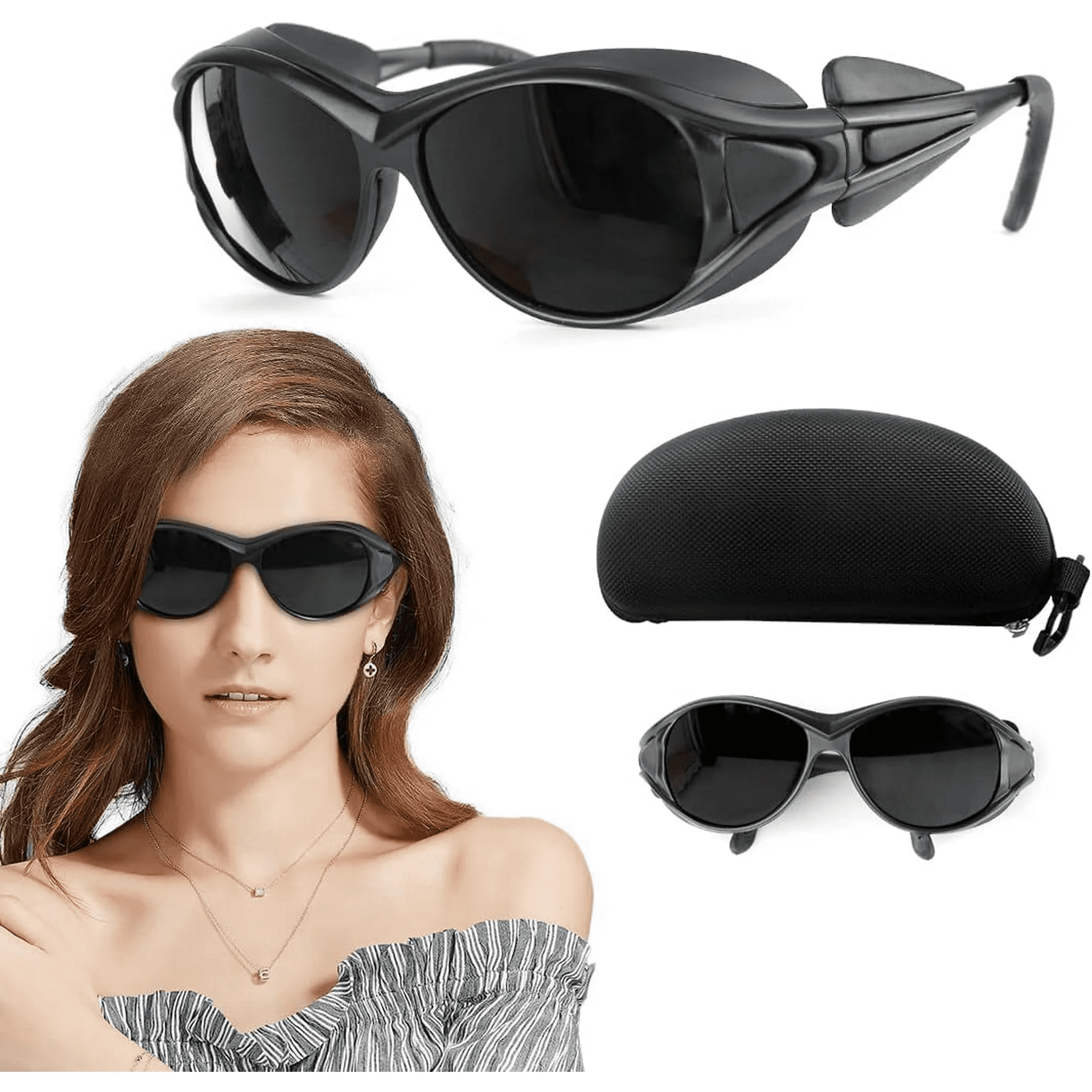 Red Light Therapy Glasses, Eyes Protection for Tanning Goggles, Laser ...