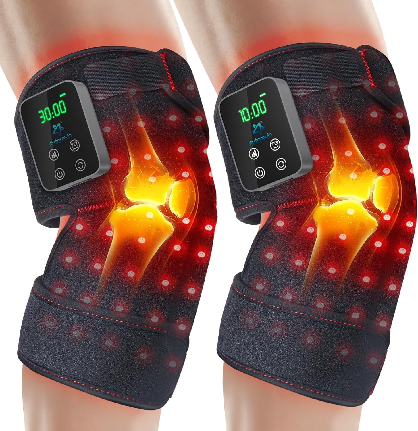 Red Light Therapy Knee Brace 2 Pack, Astarexin 72 LEDs 660nm& 850nm ...