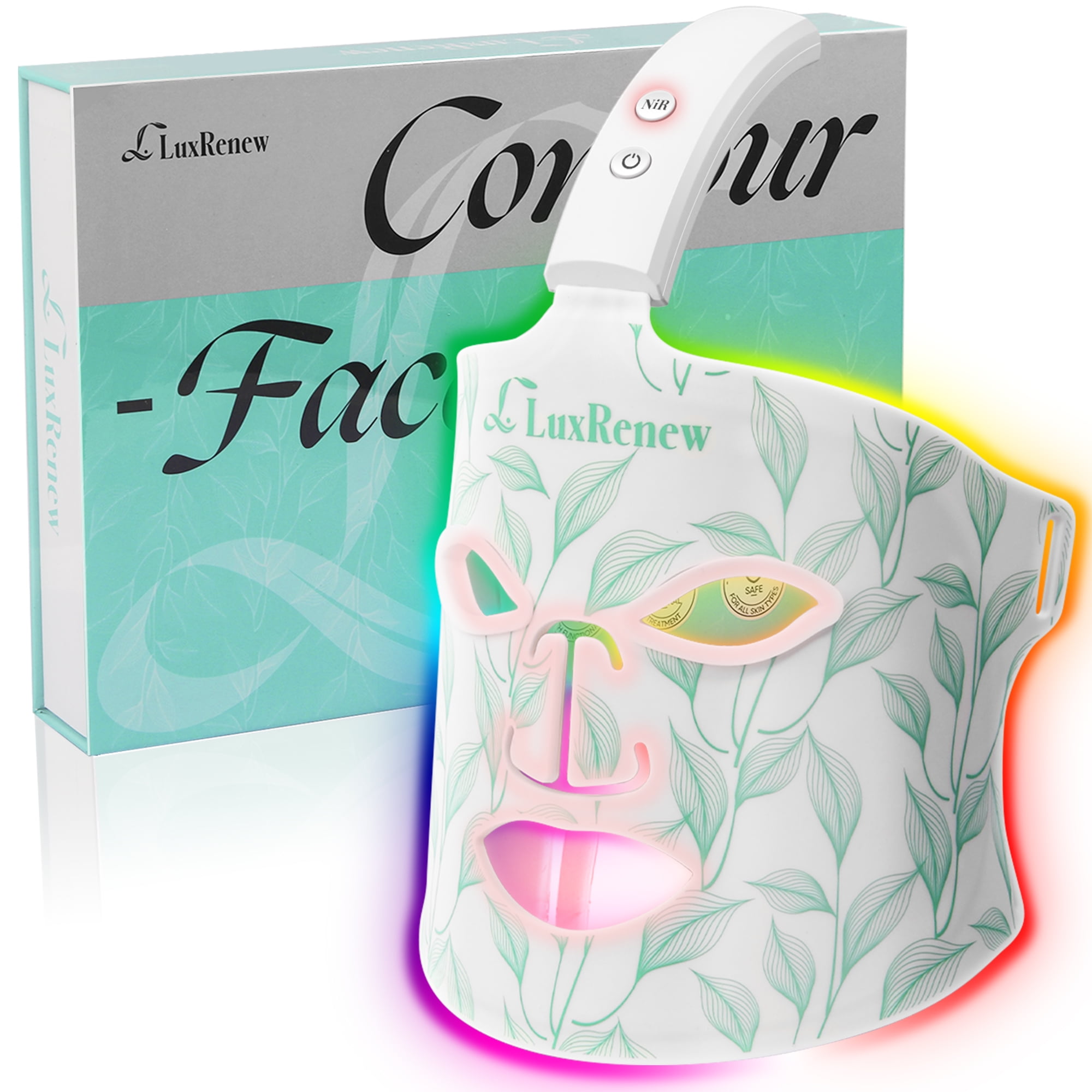Red Light Therapy Mask, Near-infrared 850 Red Light + 7 Colors Led Face ...