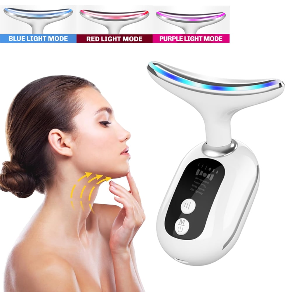 Red Light Therapy Massager for Neck and Face with Display, 3-in-1 ...
