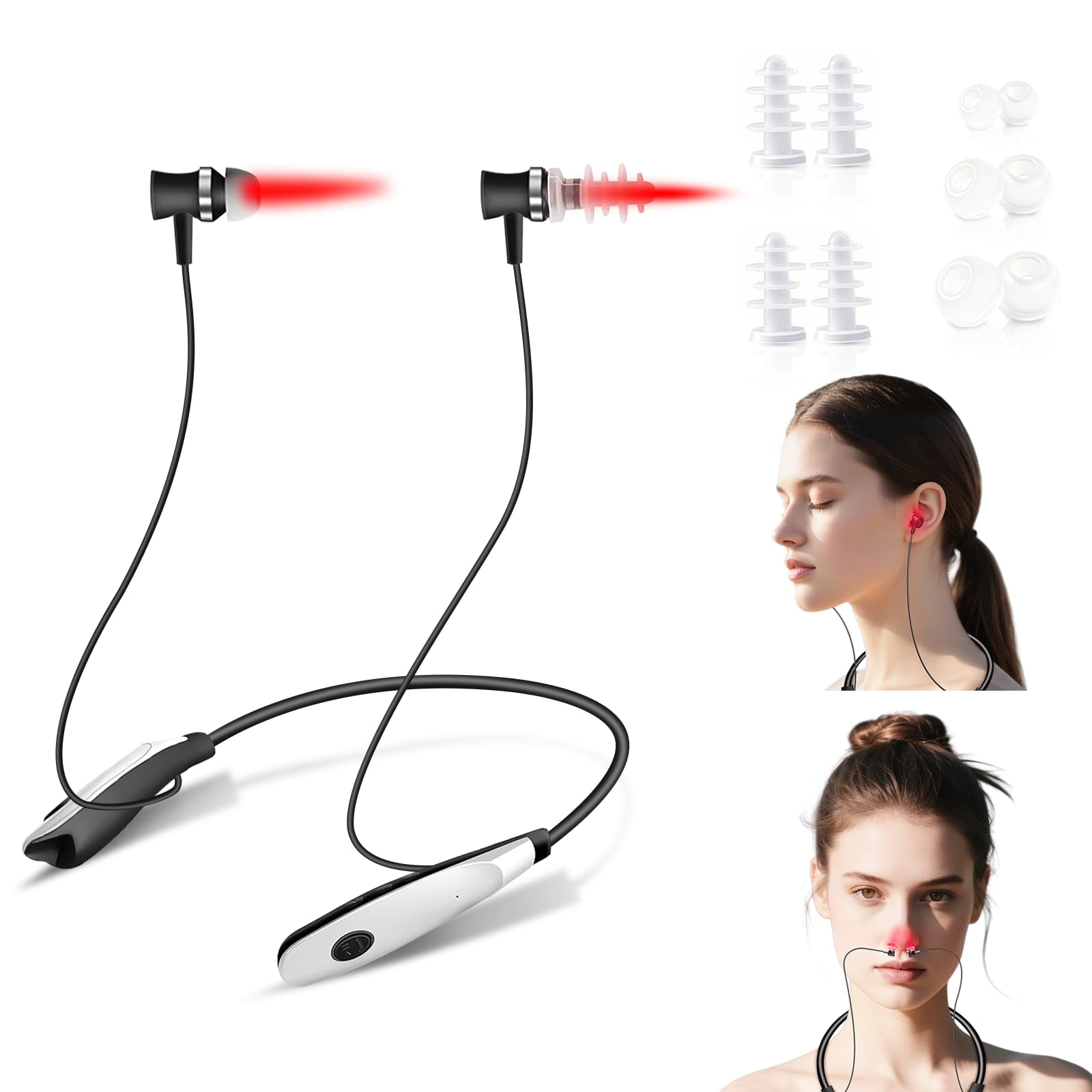 2-in-1 Red Light & Infrared Care Device for Nose & Ears, Portable ...
