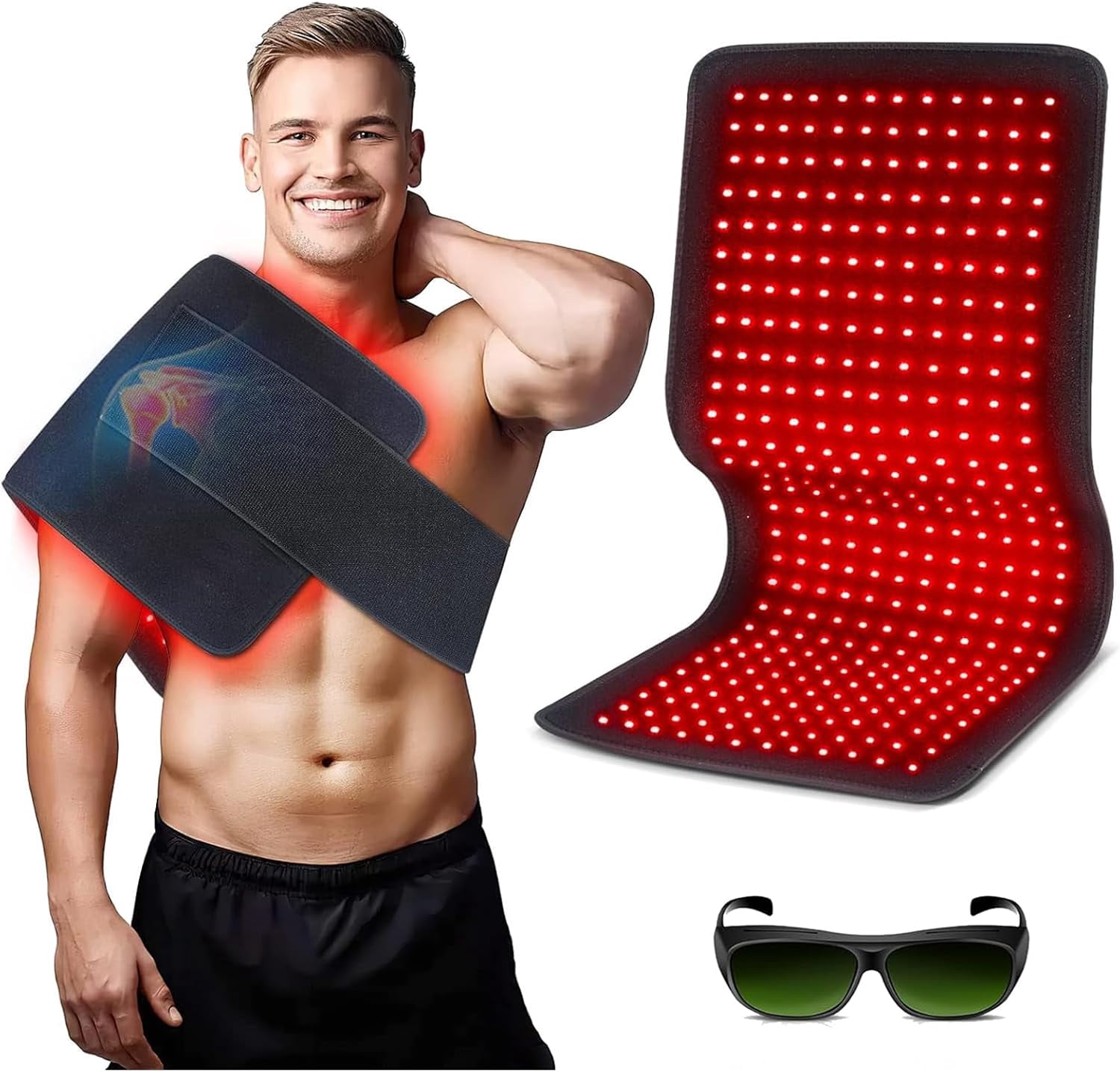 Red Light Therapy Pad for Body with180W LED Red & Infrared Light Device ...