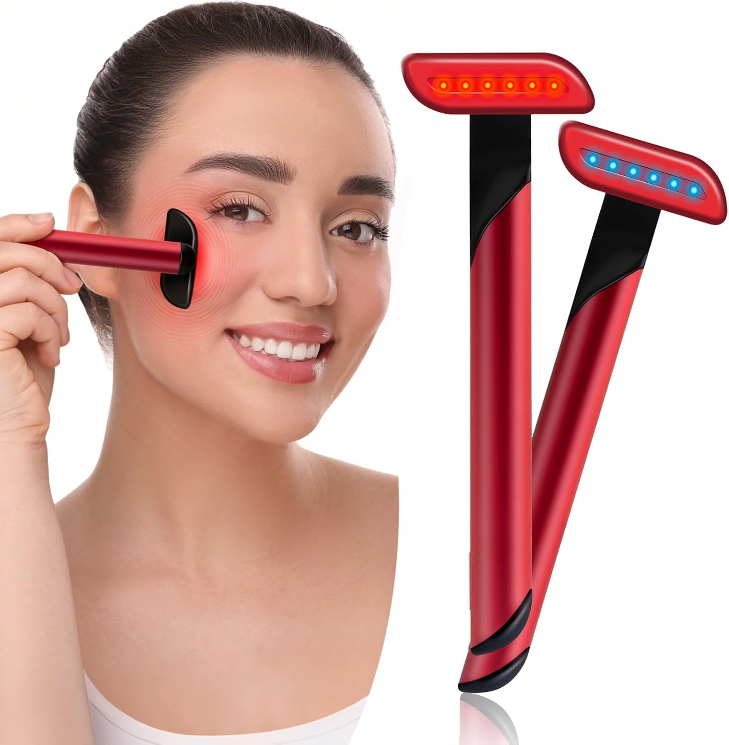 Red Light Therapy Wand for Face: 5-in-1 LED Light Skincare Wand for ...