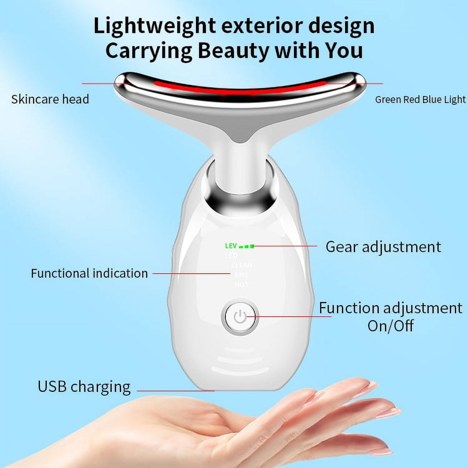 Red Light Therapy for Face, LED Face Skin Rejuvenation for Face & Neck ...