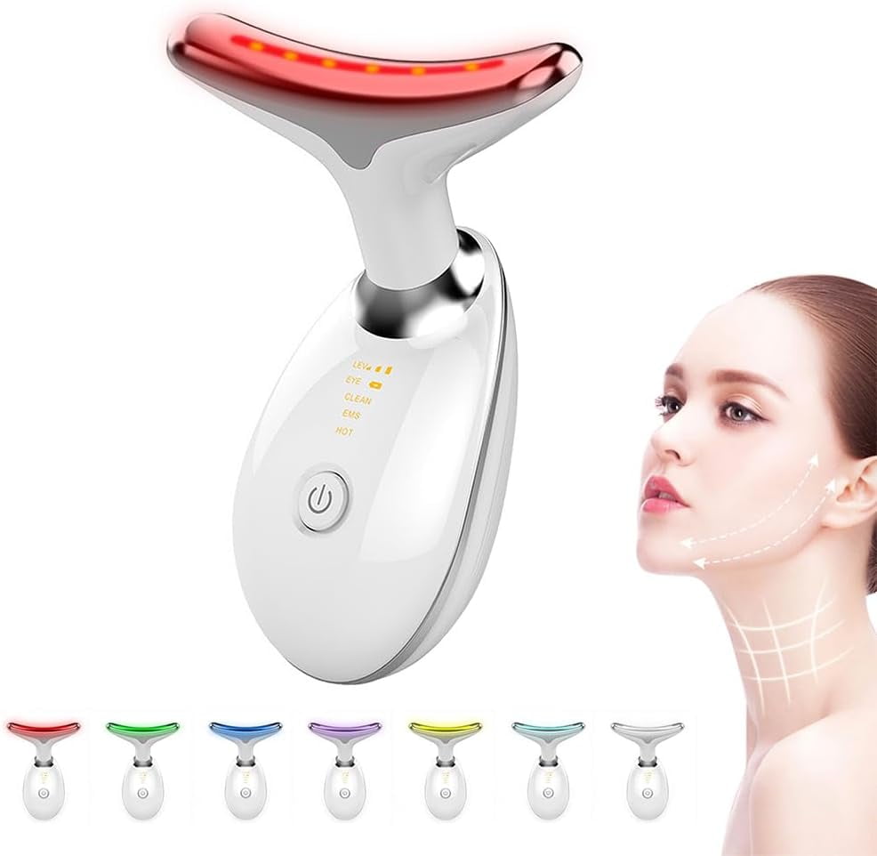 Red-Light-Therapy-for-Face and Neck, Red Light Therapy Wand, 7 Color ...