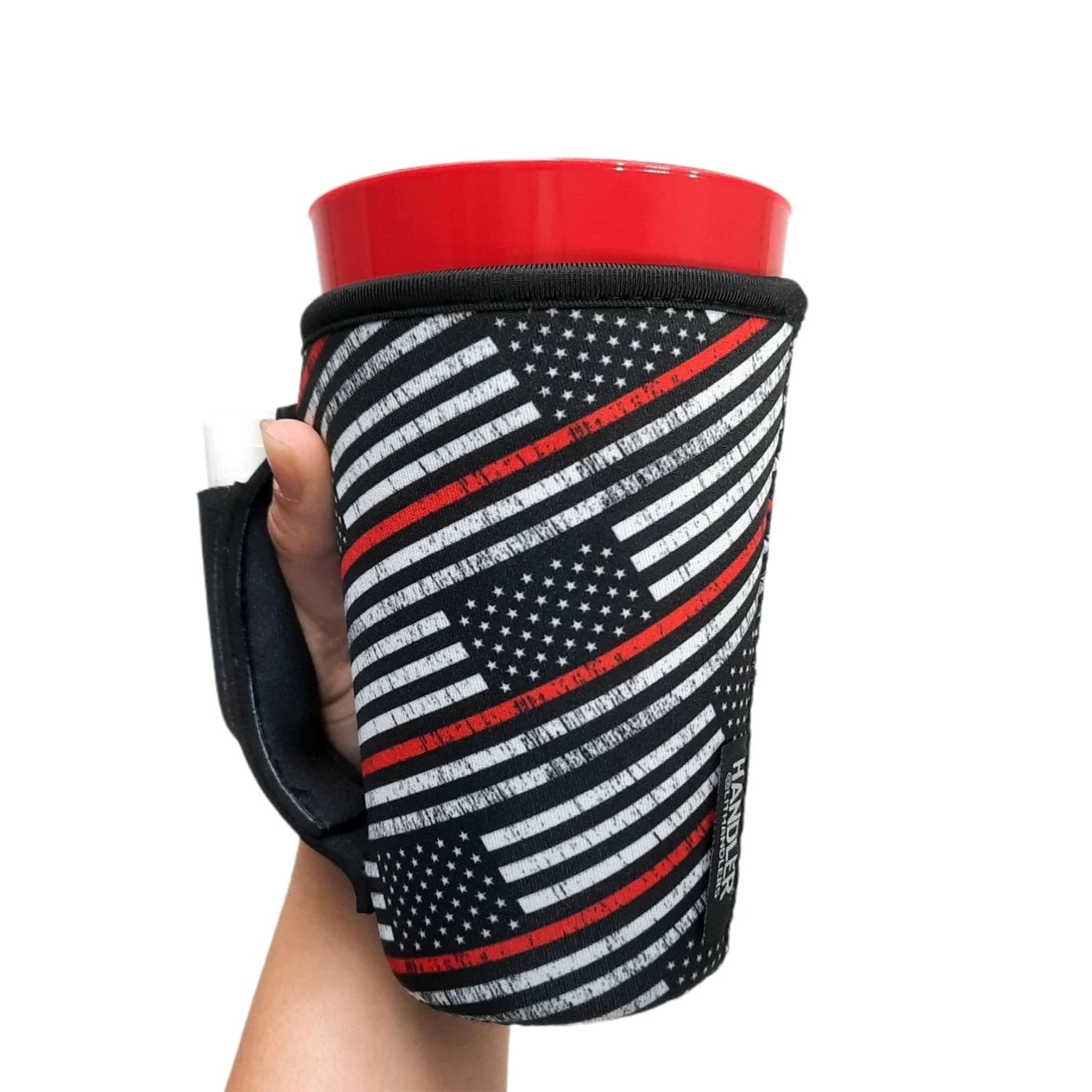 Red Line 16oz PINT Glass / Medium Fountain Drinks and Tumbler Handlers ...