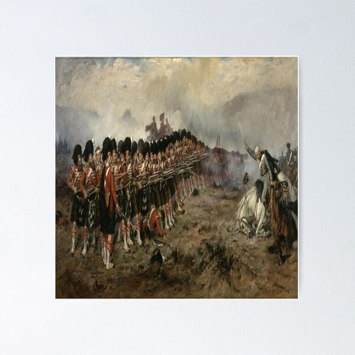 The Red Line - Scottish Highlanders - Battle Of Balaclava - 1854 - Art ...