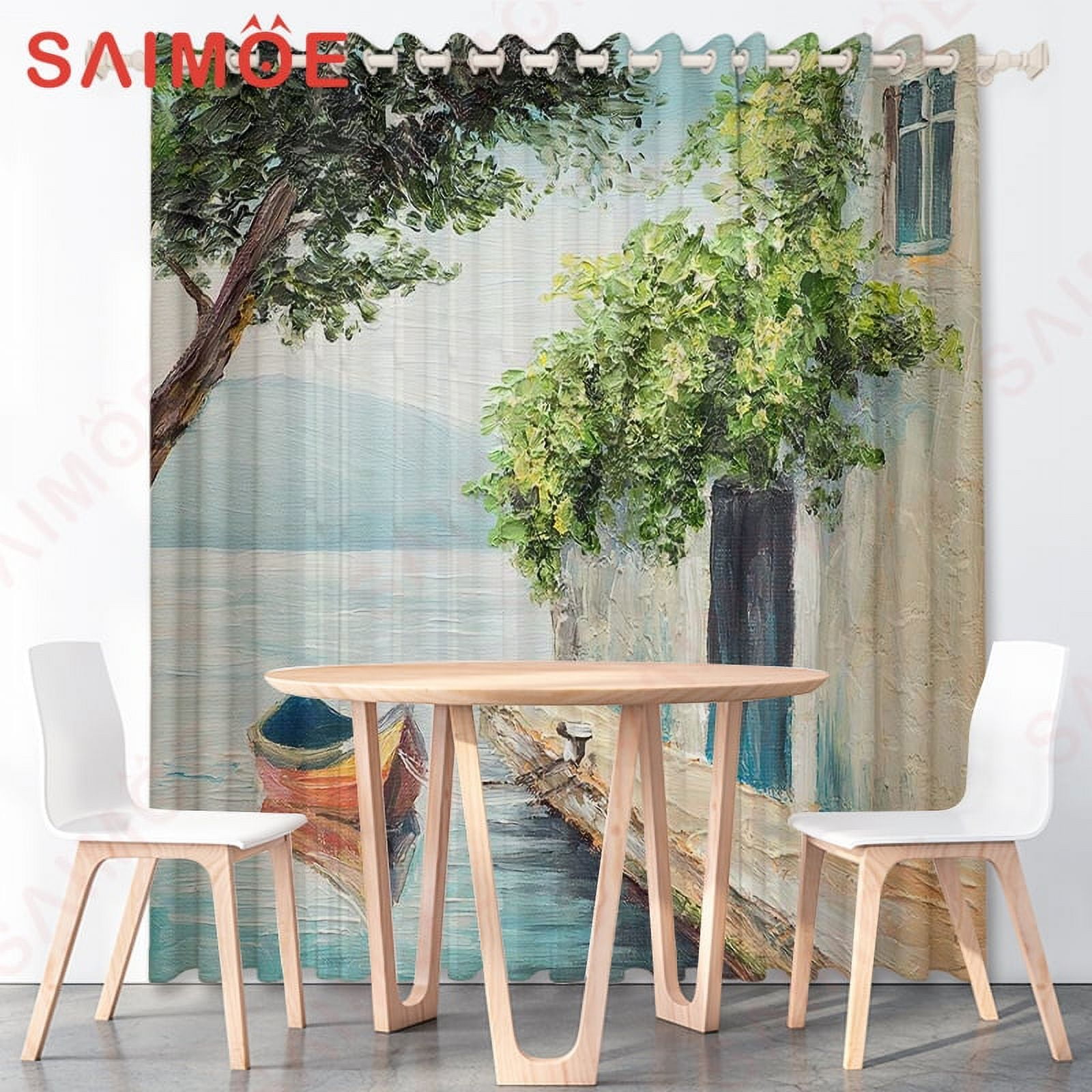 Red Lines Pearl Print Door Curtains Closet Curtain for Bedroom Living ...