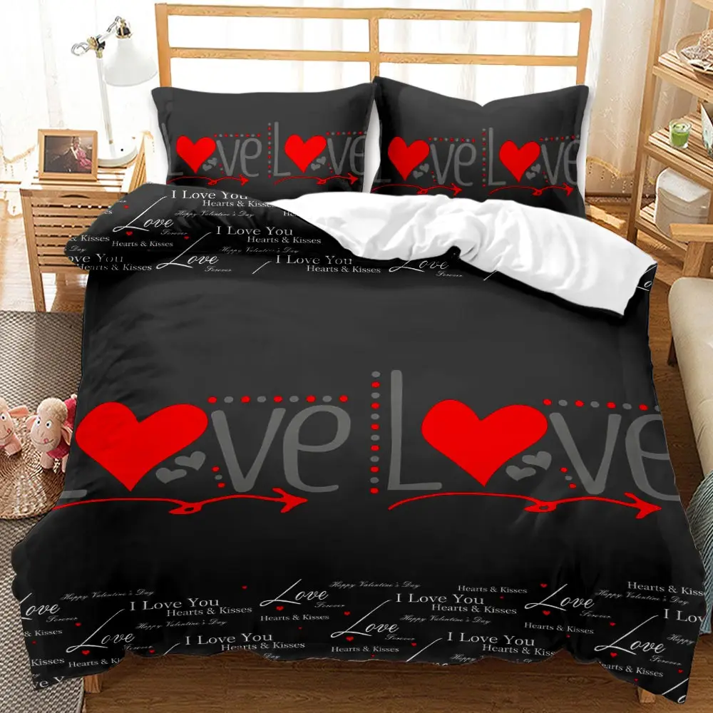 Red Lip Duvet Cover Set Red Lip Lipstick Sexy Adult Couple Comforter Cover Valti - Walmart.com