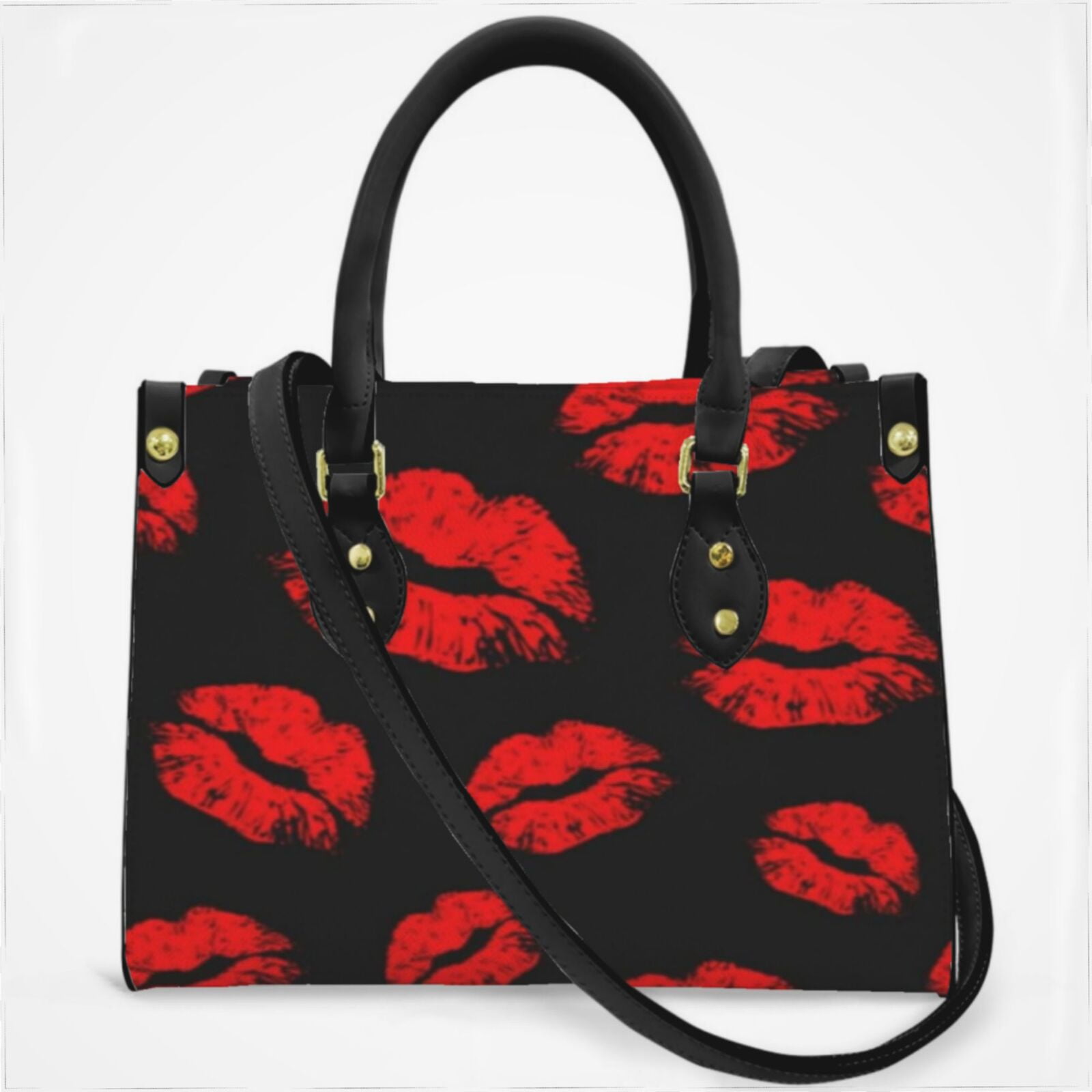 Red Lips Cross Body Bags For Women Small Leather Female Handbags ...