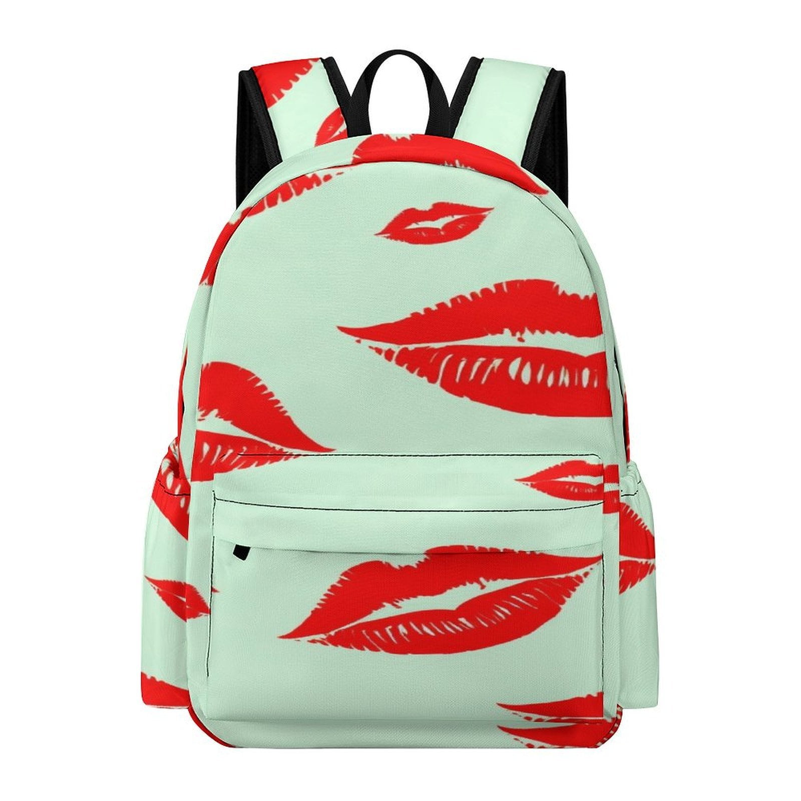 Red Lips Pattern Backpack School Bags for Teenagers Students Laptop Bag ...