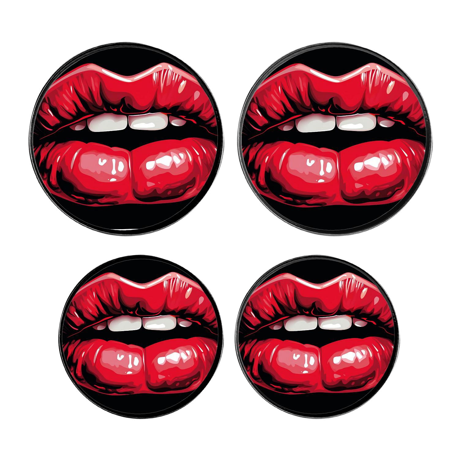 Red Lips Picture Stove Burner Covers Set,Gas Stove Burner Protectors,8 ...