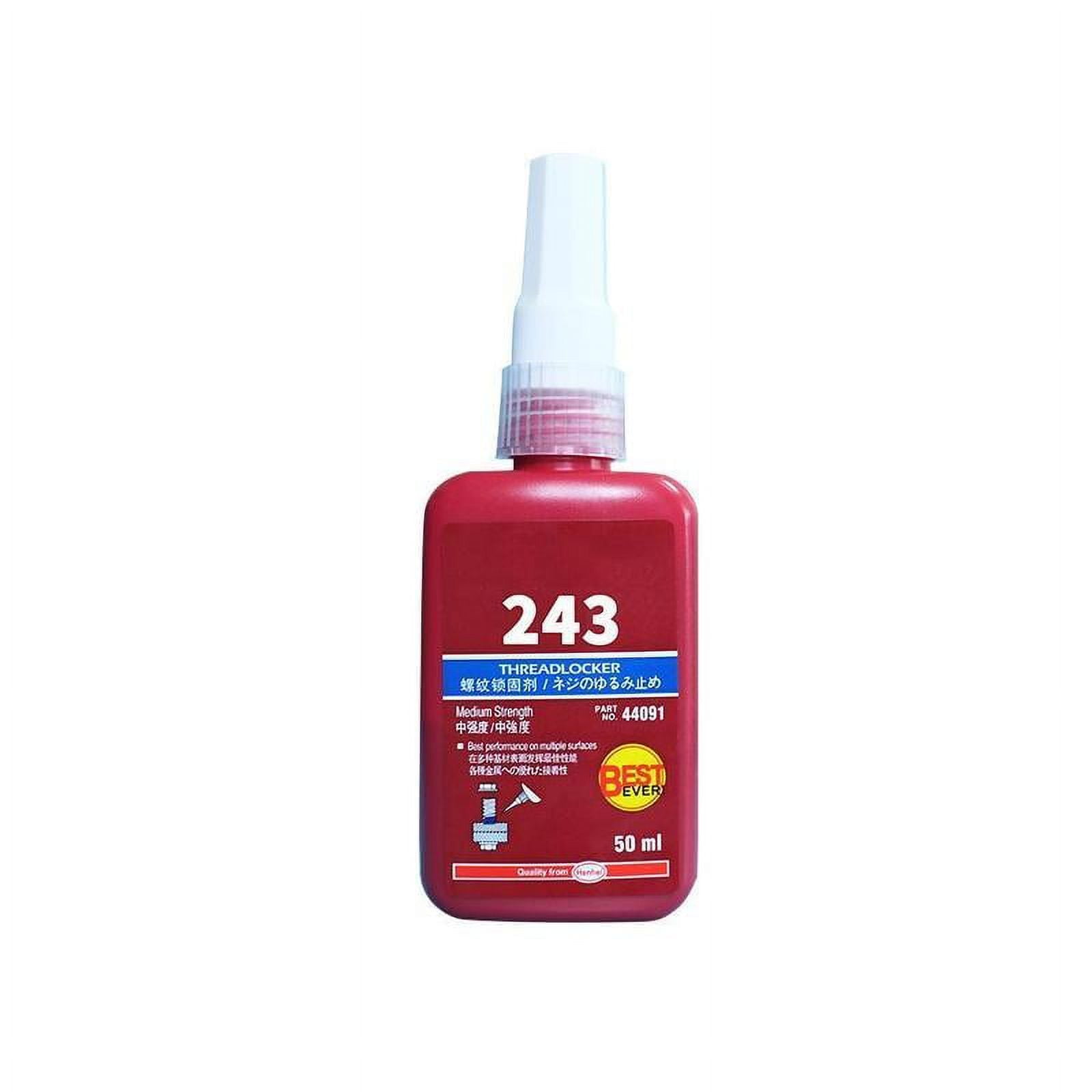 Red Liquid Medium Strength 243 Thread Lock Adhesive Multi-purpose NEW ...