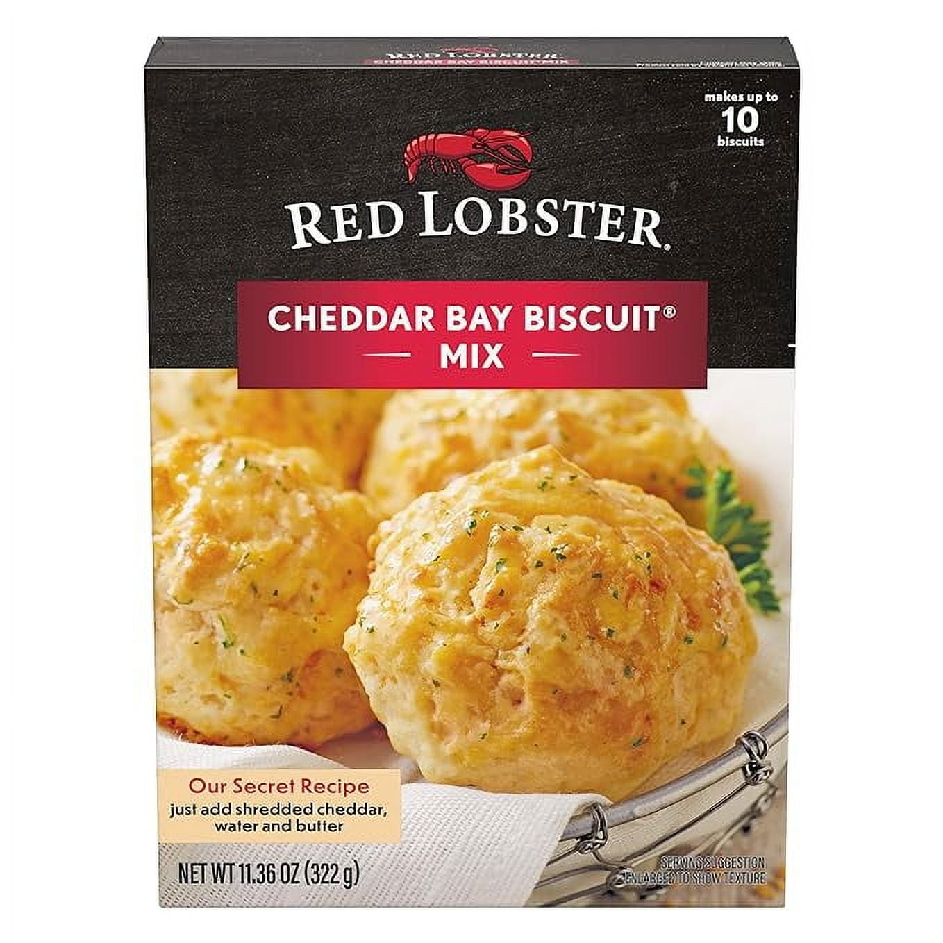 Red Lobster Cheddar Bay Biscuit Mix, Makes 10 Biscuits, 11.36 oz Box ...