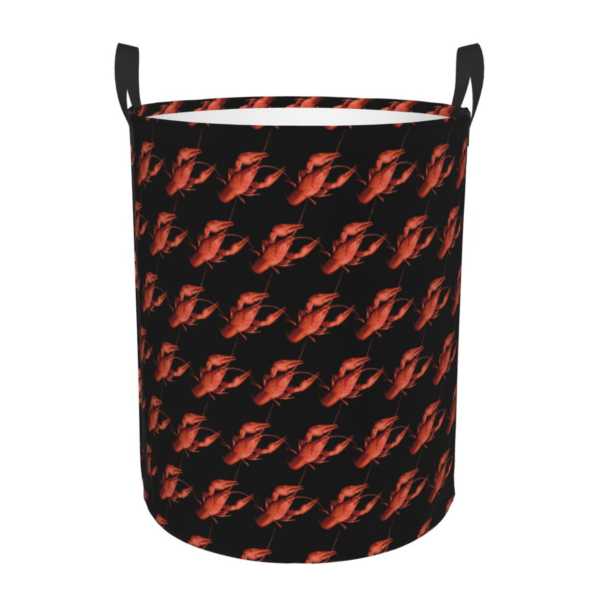 Red Lobster Circular Laundry Basket (With Handle) Waterproof Oxford ...
