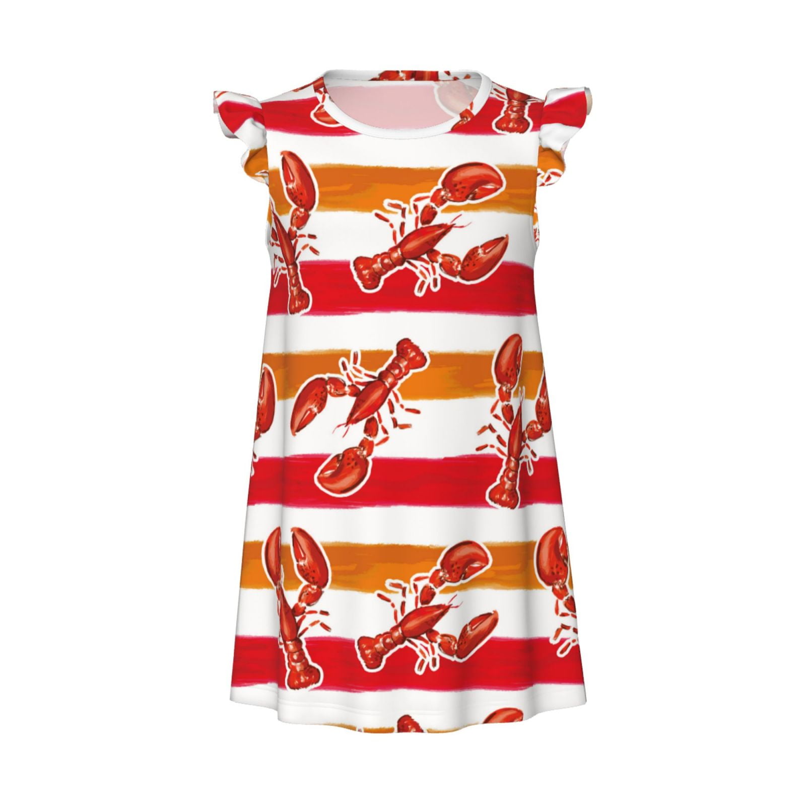 Red Lobster Girls Nightgowns, Pajamas for Girls, Soft Flutter Short ...