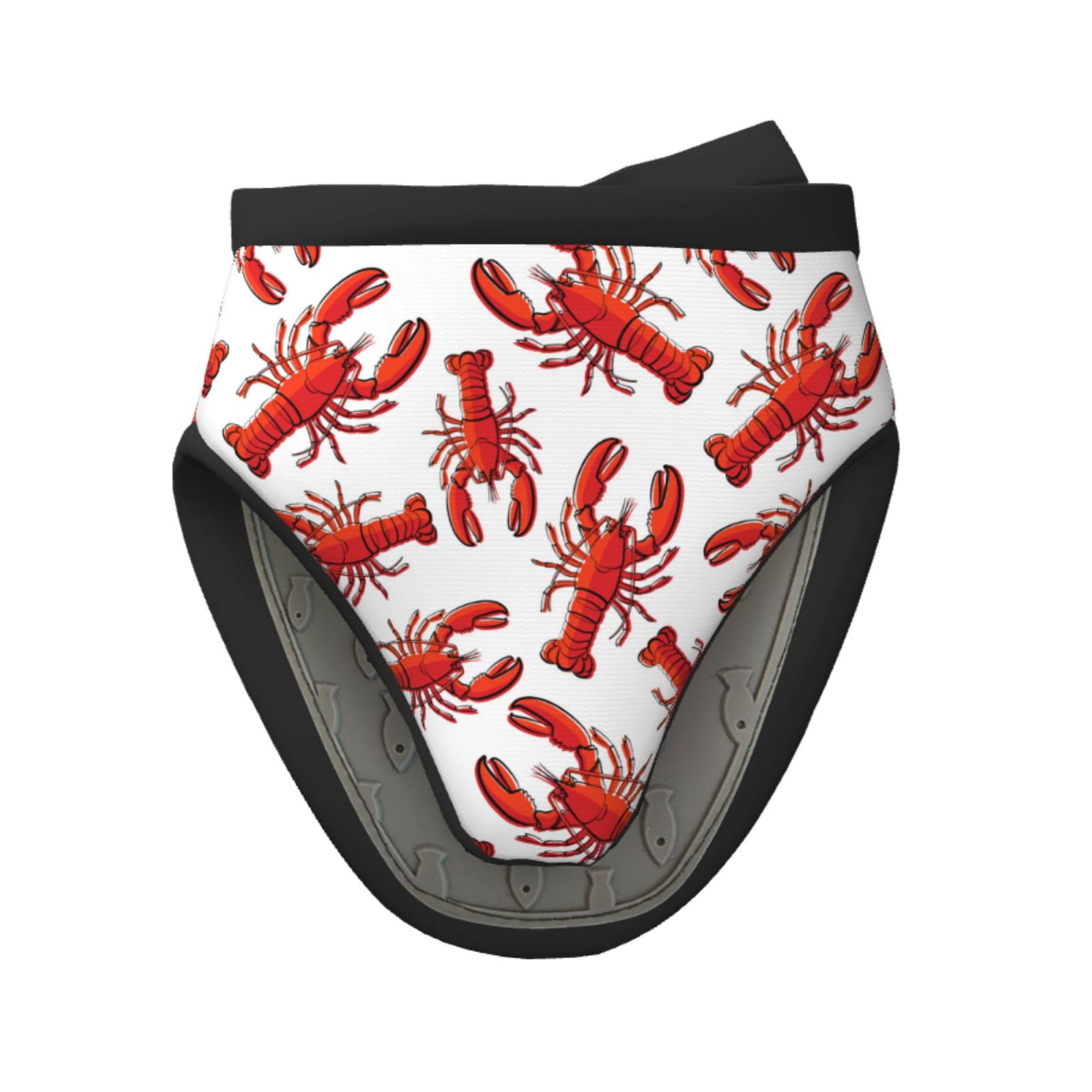 Red Lobster print Oven Mitts Heat Resistant - Soft Lining Silicone Mini ...