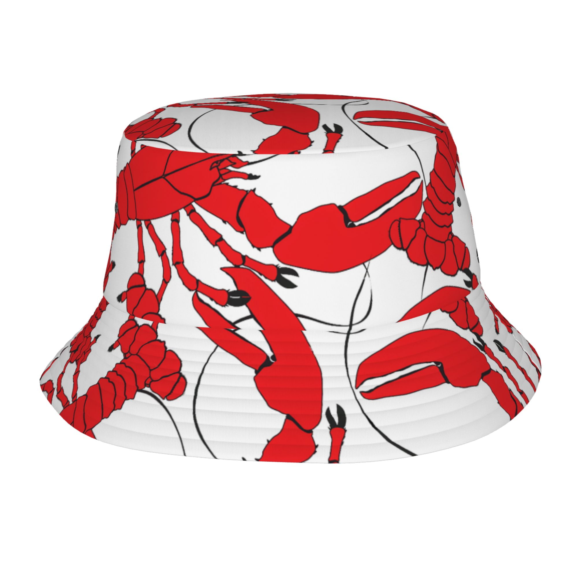 Red Lobsters Bucket Hat,Packable Fisherman Sun Cap,Foldable UV ...