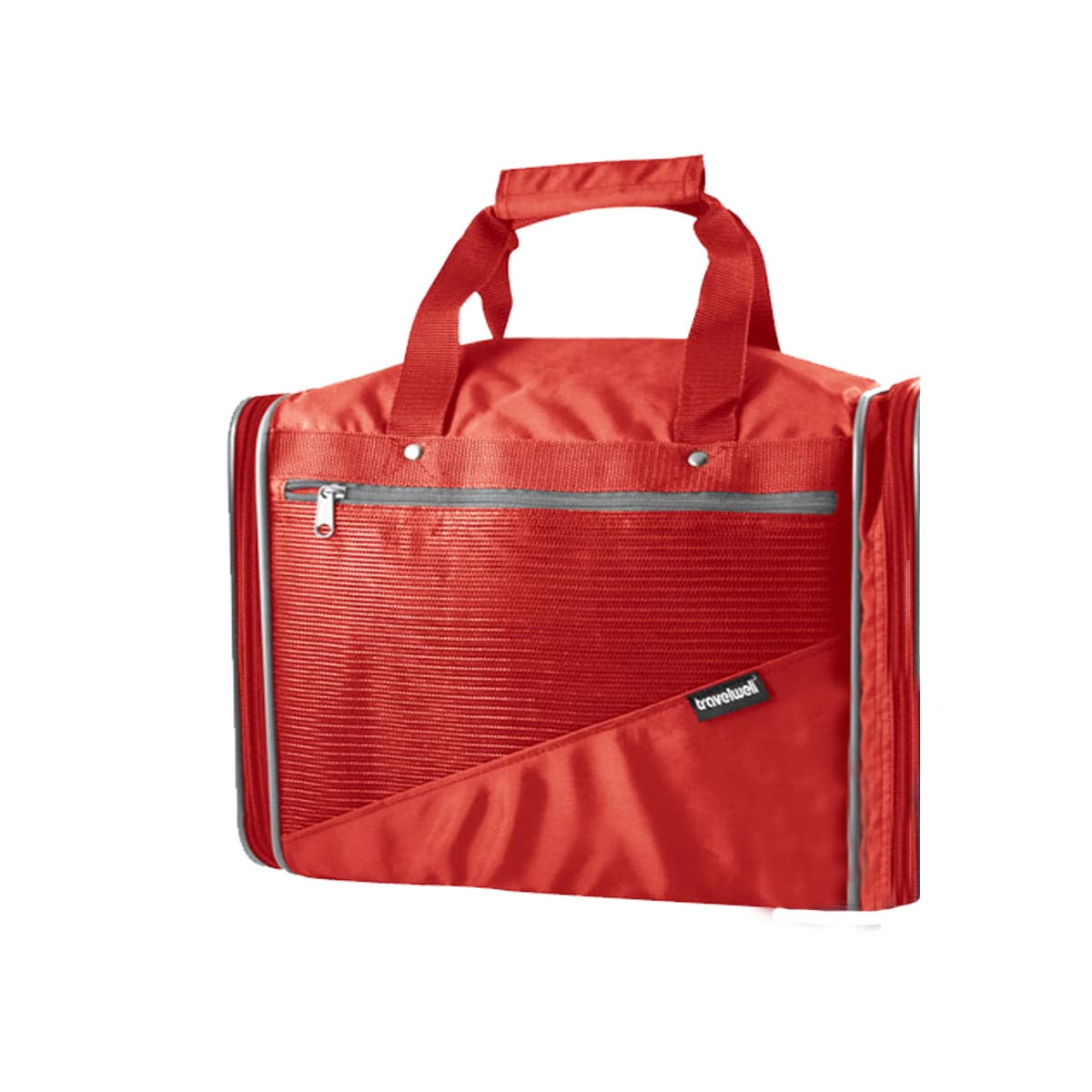 Travelwell Gym Locker Duffel Bag Red Nylon Mesh with Expandable Pockets ...