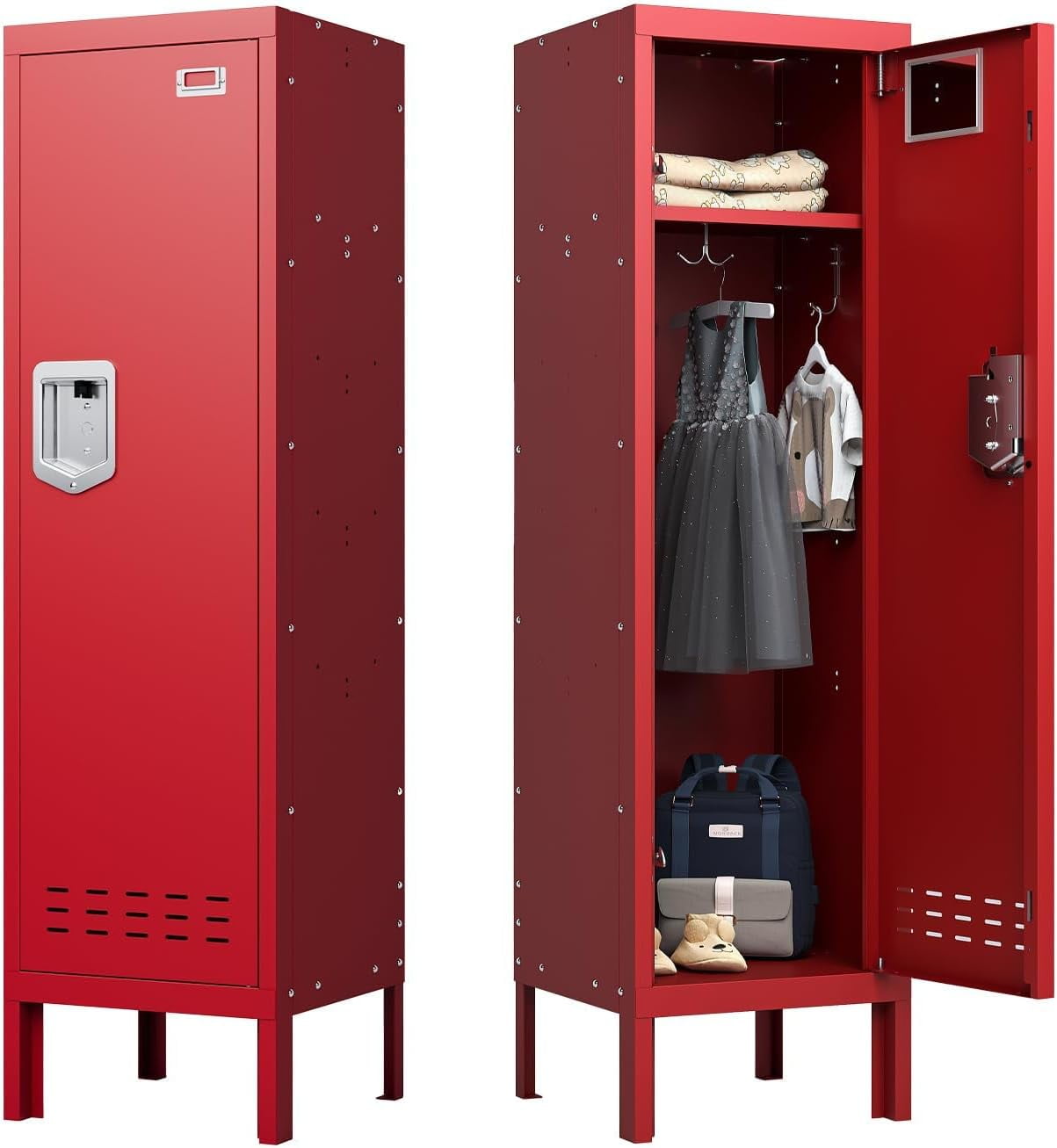 Red Locker Metal Lockers with 1 Door Lockers for Employees Steel ...