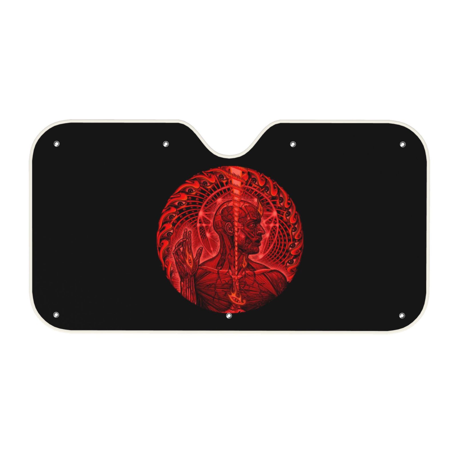 Red Logo Tool Band Foldable Car Windshield Sunshade Vehicle Automotive ...