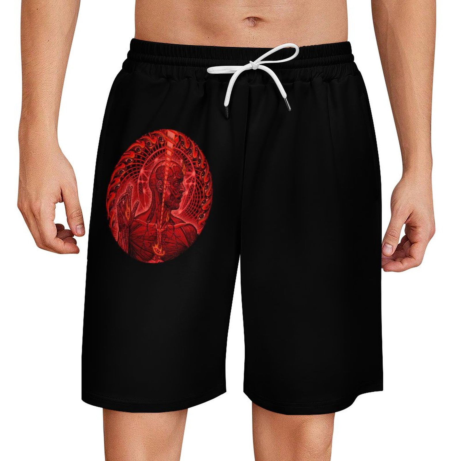 Red Logo Tool Band Short Sweatpants Summer Daily Cozy Lounge Shorts 3D ...