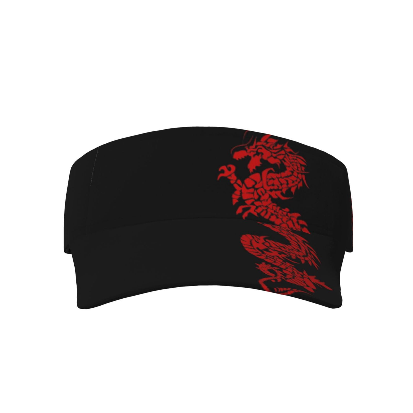 Red Loong-Dragon Sport Visor Hats Sun Protection Outdoor Activity For ...
