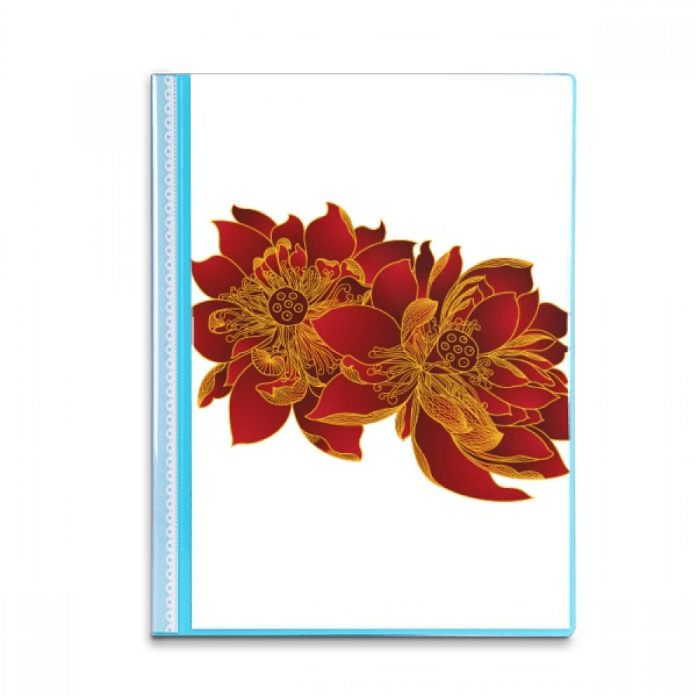 Red Lotus Flower Lotus Flower Book Sheet Protectors Portfolio Binder ...