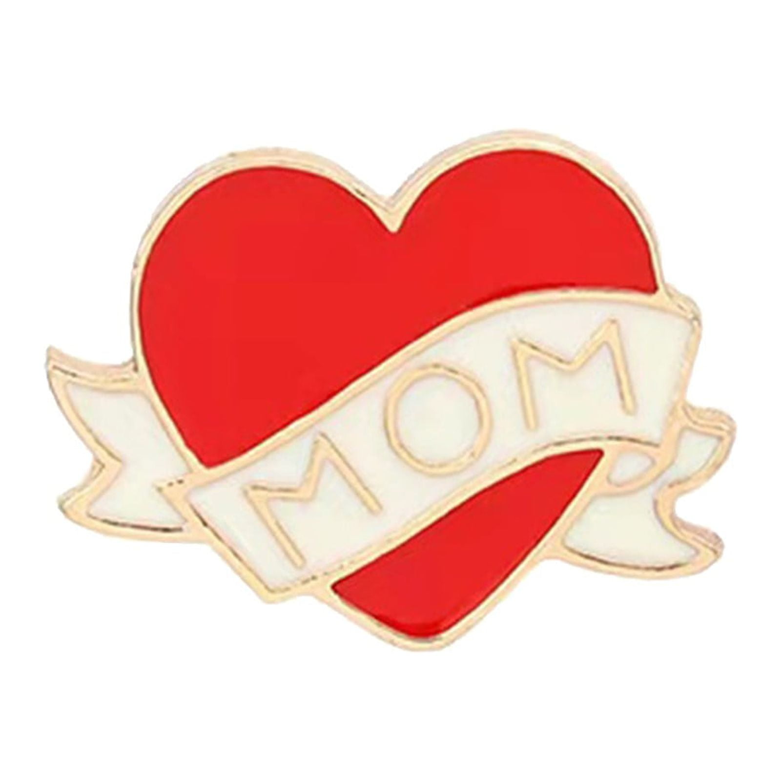 Red Love Shape Rainbow Style Girls Men Wear Daughter Brooch Pins ...
