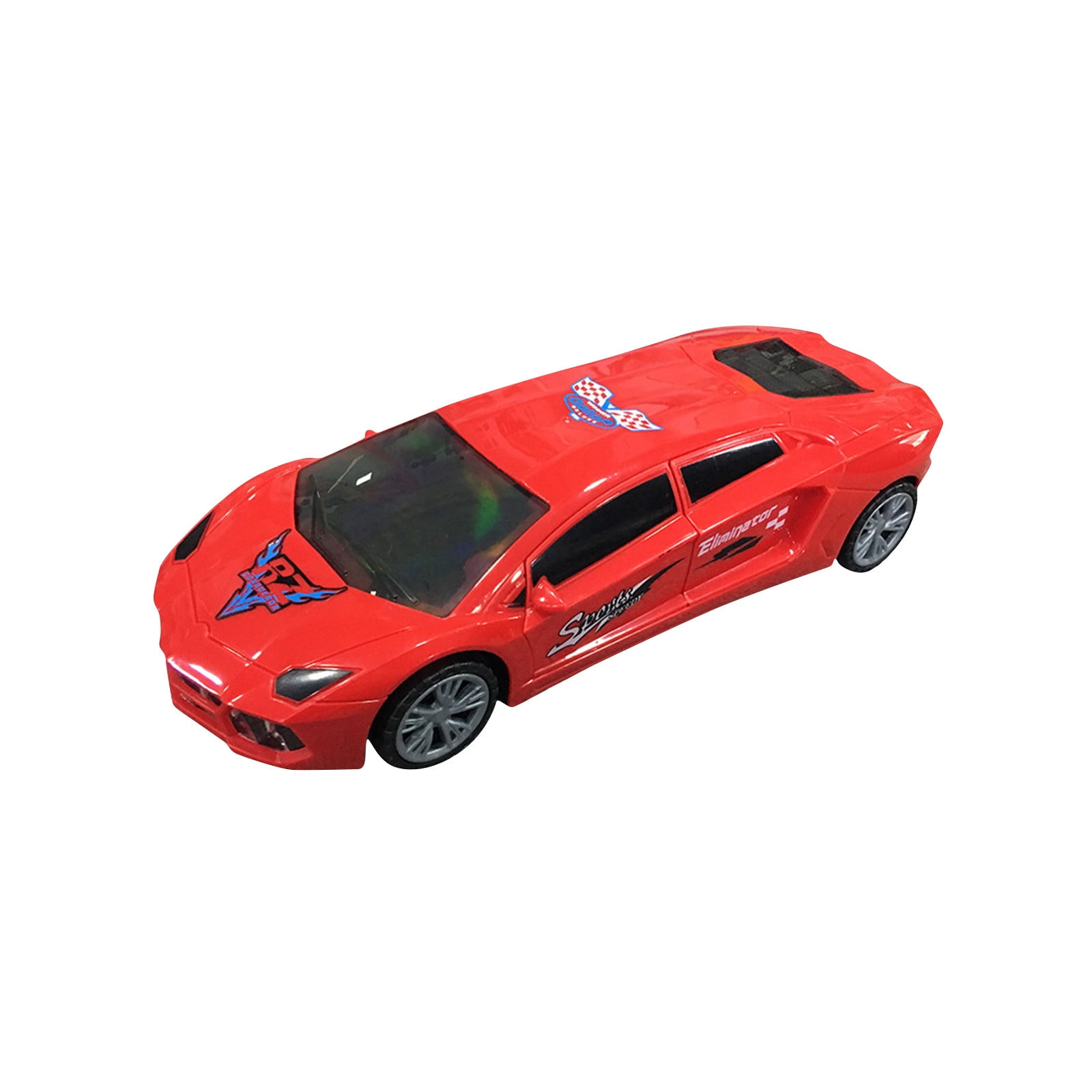 Red Luminous Dancing Car Toy Automatic Revolving Door 360 Rotation ...