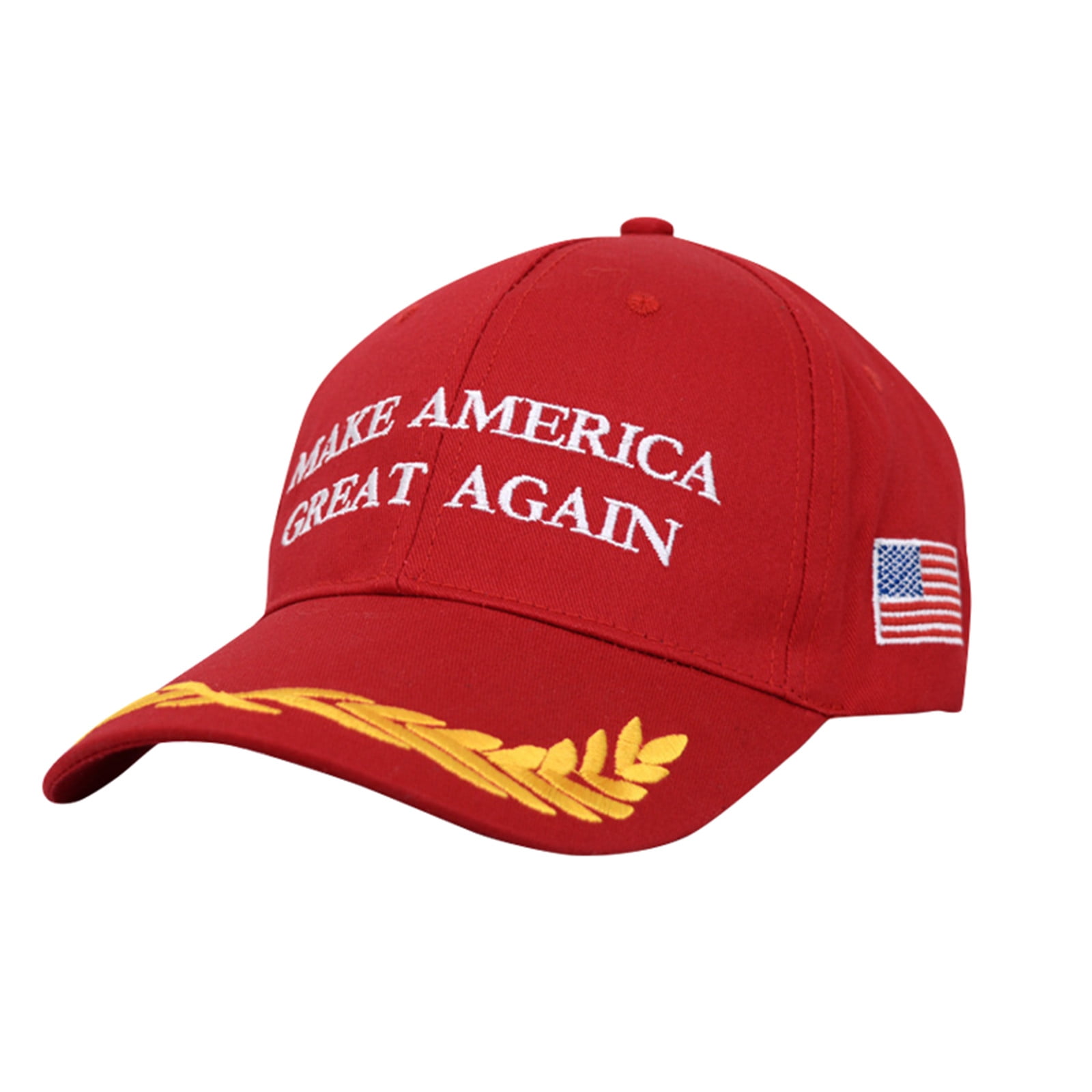 Red MAGA Hat Make America Great Again Donald Trump Slogan with USA Flag ...