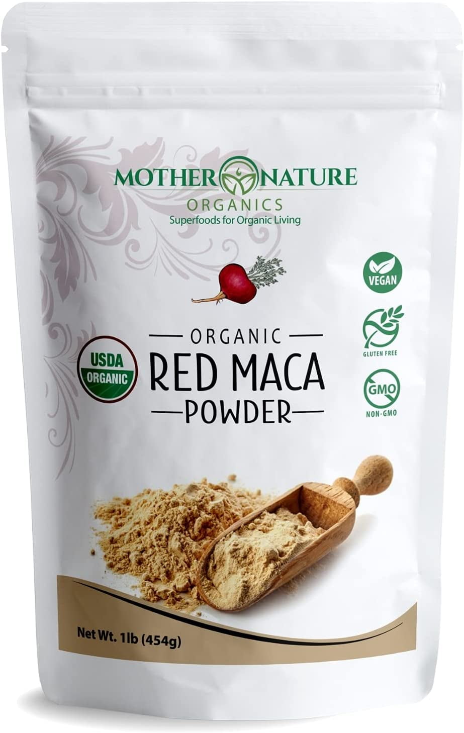 Red Maca Root Powder for Men & Women | 100% Organic, Vegan, Gluten-Free ...