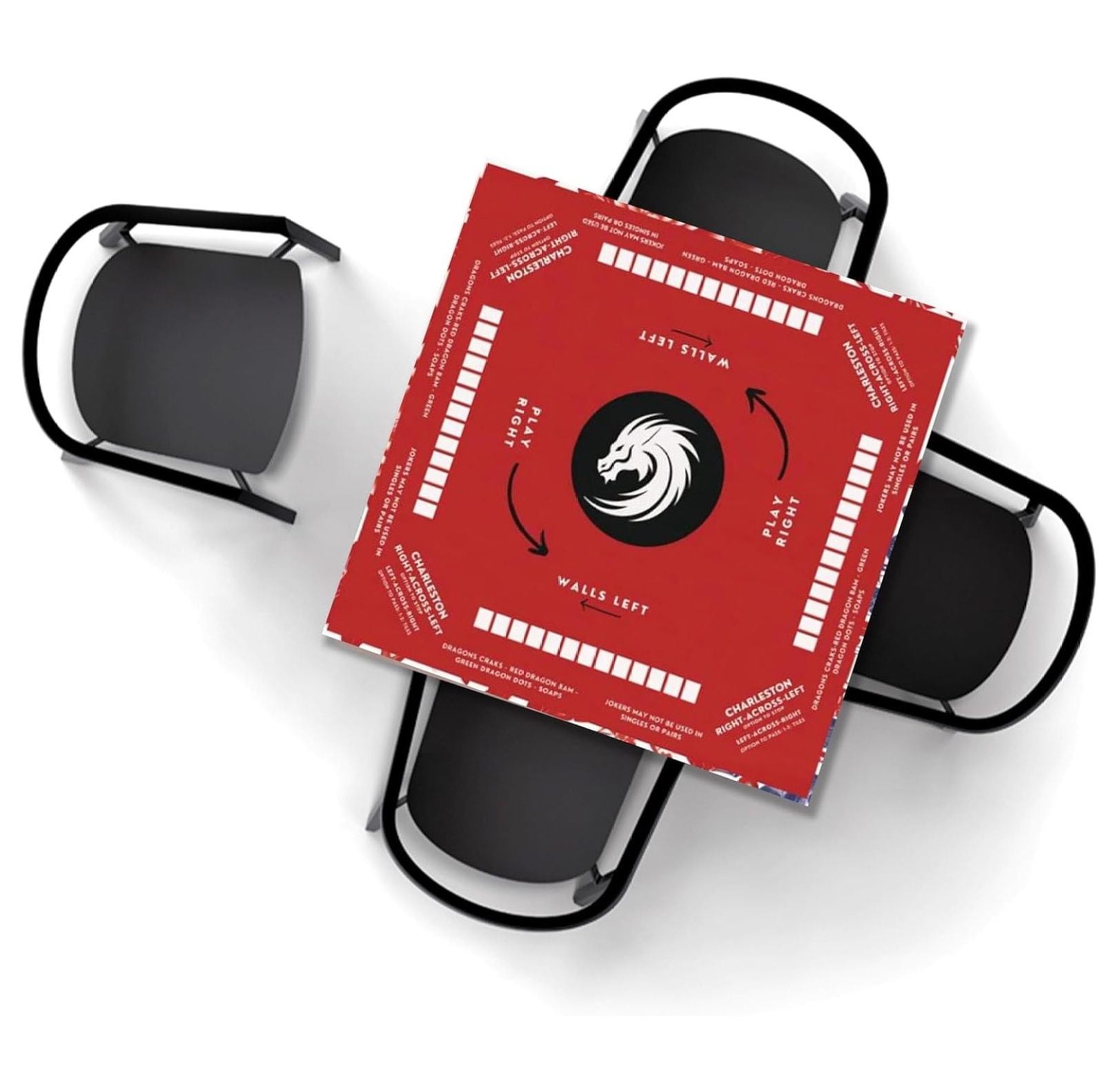 Red Mahjong mat, Red and blue Chinoiserie Design, Chinoiserie Style ...