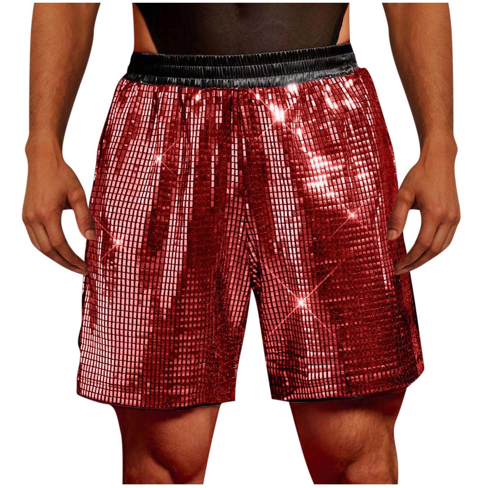 Red Man Formal Prom Party Evening Cocktail Shorts for Mens Spandex ...