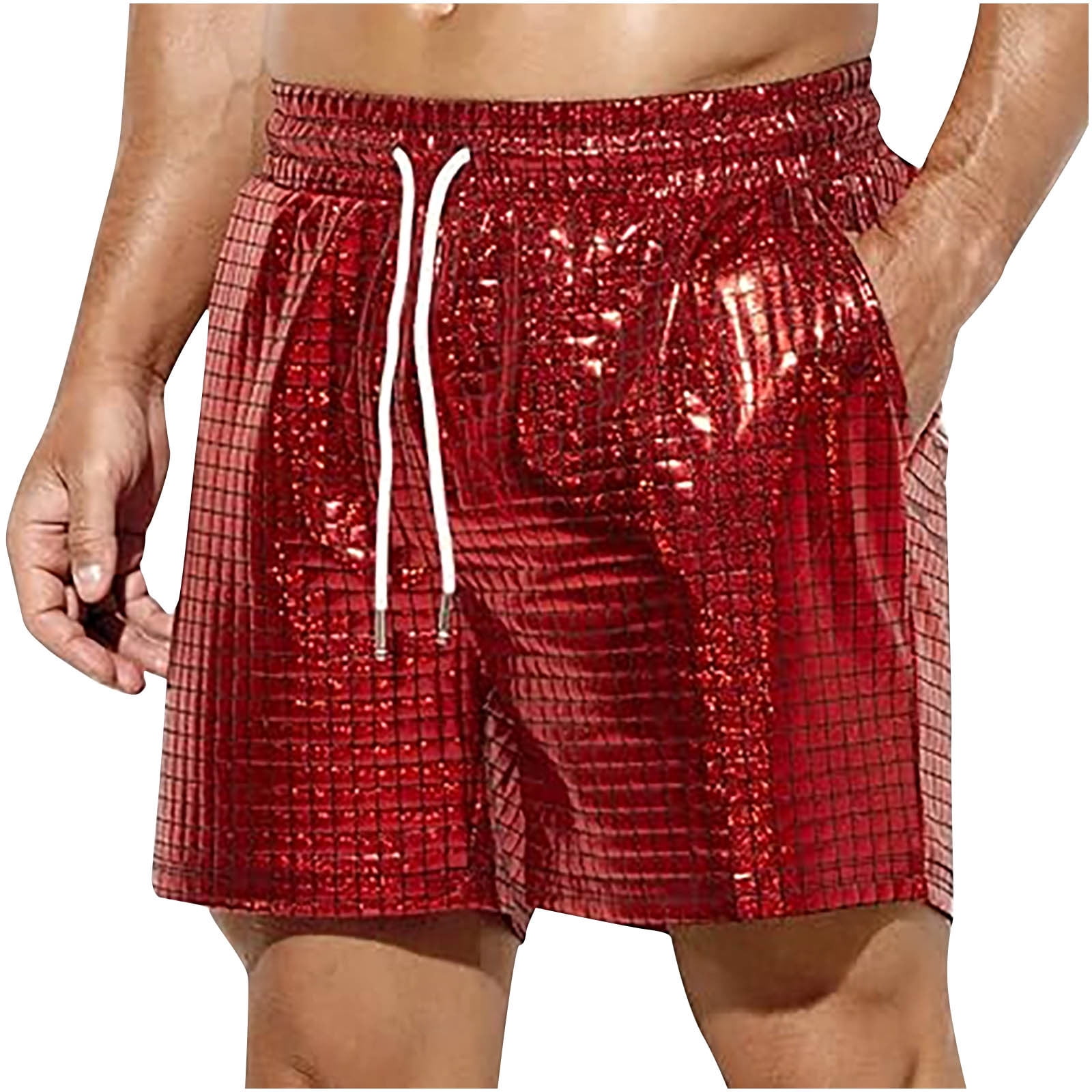Red Man Pants Loose Fit Pants Shorts for Man Work Out Gym Beach Lounge ...